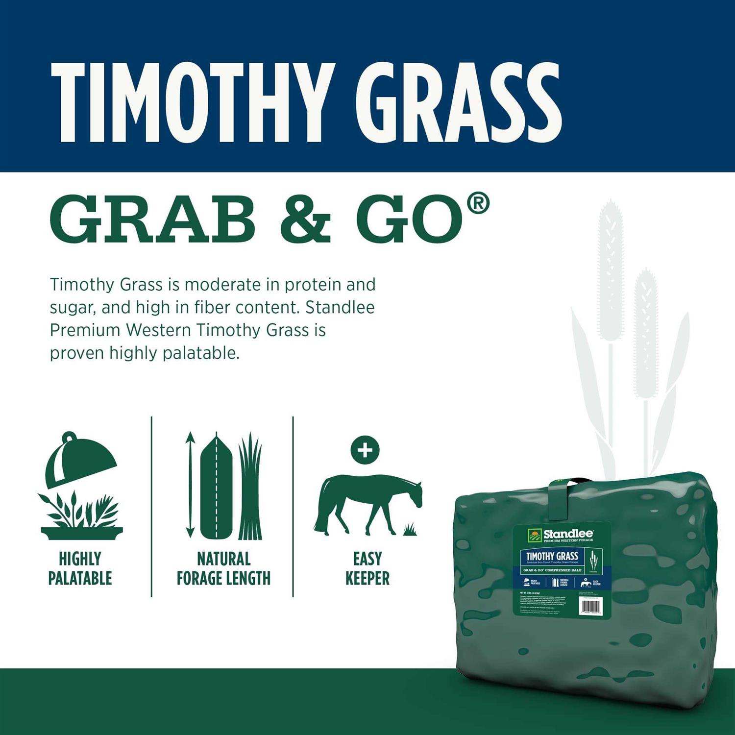 Standlee Premium Timothy Grab & Go Compressed Bale - Sports Supplies ...