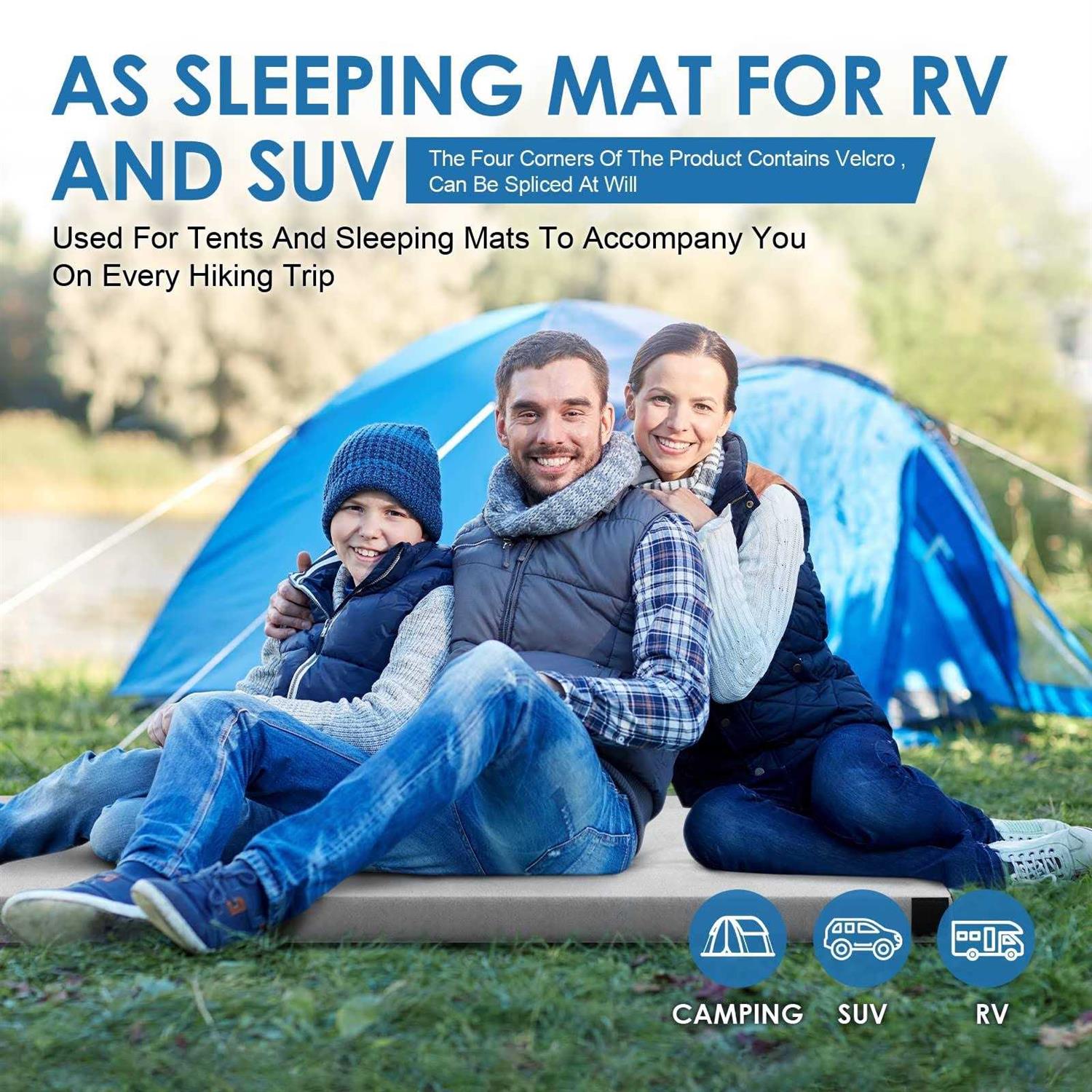 Kingchii CertiPUR-US Memory Foam Camping Mattress ,Travel Mattress ...