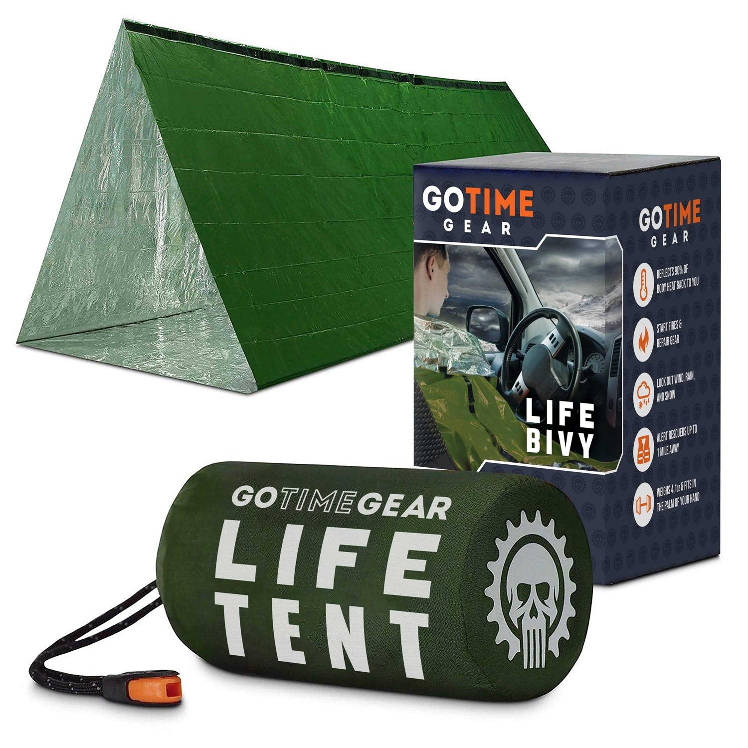 Go Time Gear Life Tent Emergency Survival Shelter 2 Person Use As Tent ...