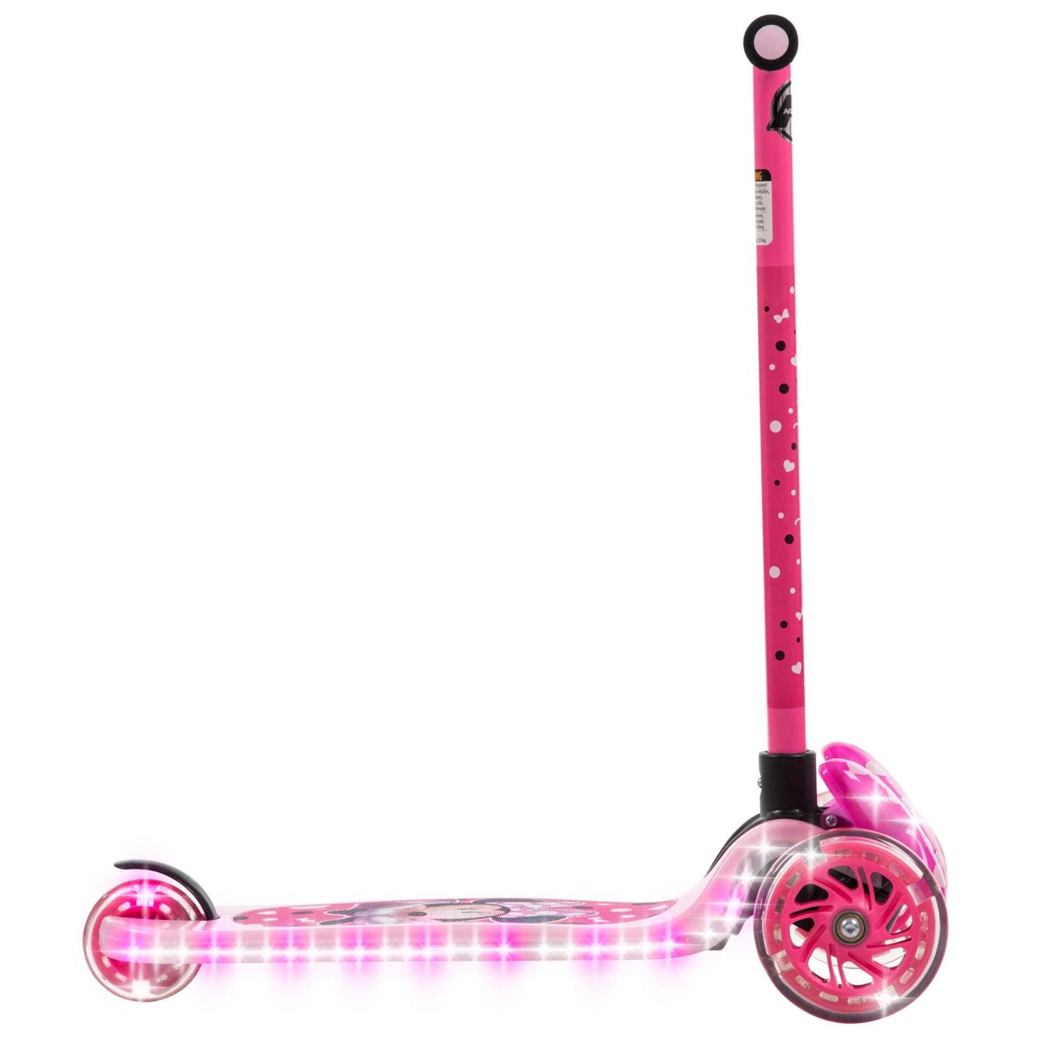 Disney Minnie 3-Wheel Lights and Sounds Tilt n' Turn Scooter for Girls ...