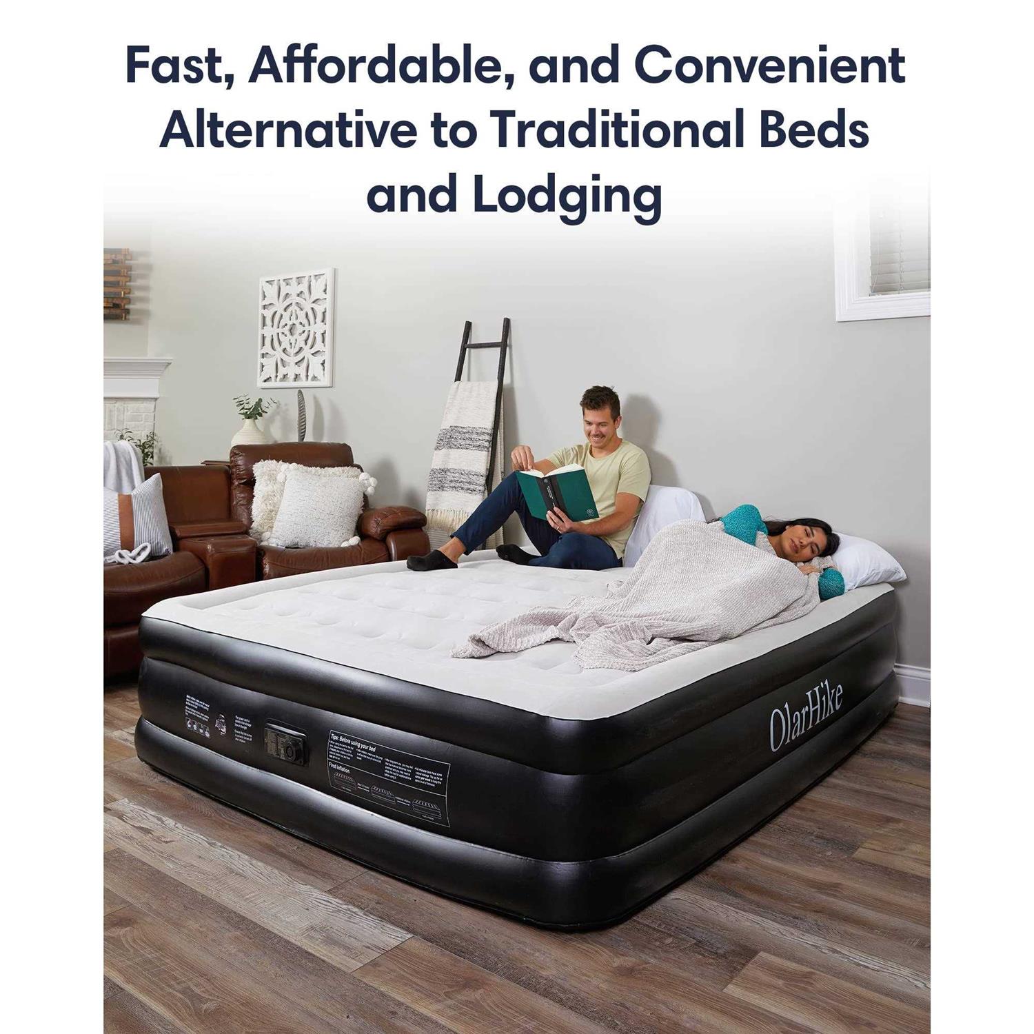 Olarhike Inflatable Air Mattress with Built in Pump Elevated Durable ...
