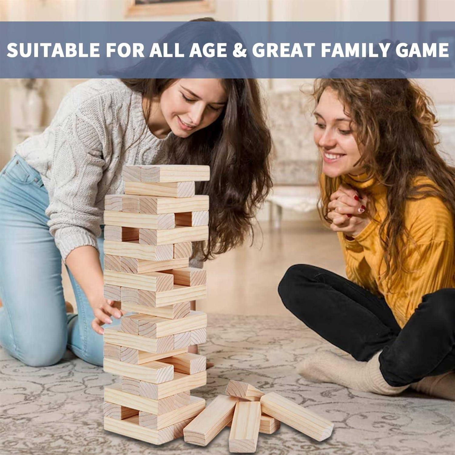 Megwoz Giant Tumble Tower Game Stacking Indoor/Outdoor - Sports ...