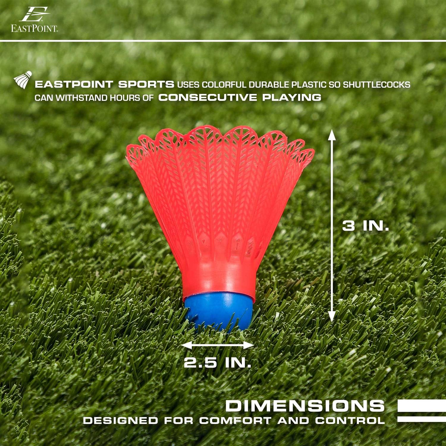 Eastpoint Sports Official Size Badminton Shuttlecocks 6-Pack - Sports ...