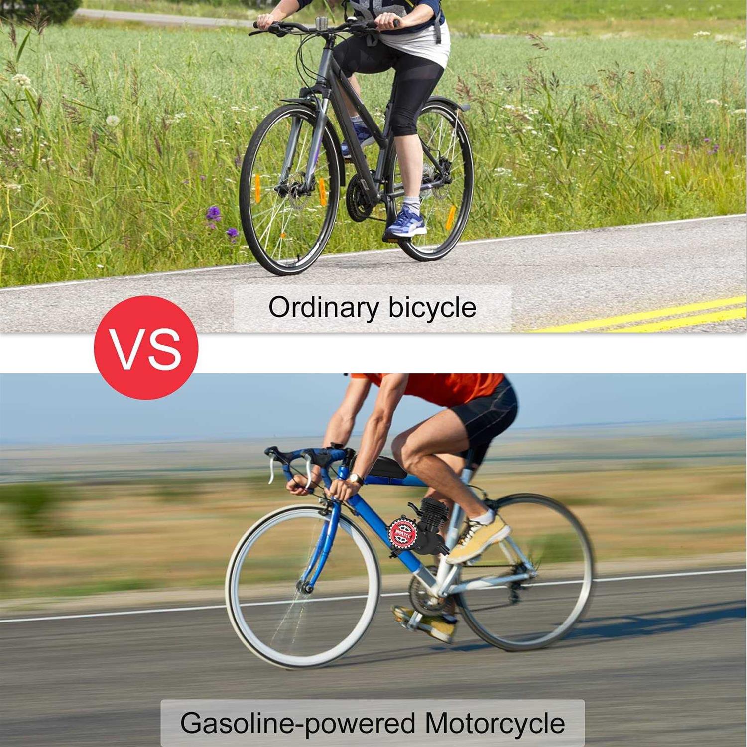 IMAYCC 80cc Bicycle Engine Kit Bike Motor Kit with Wired Digital ...