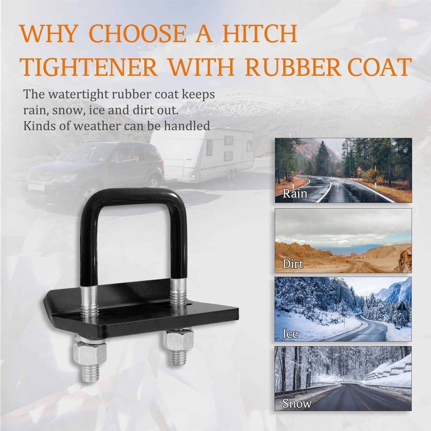 DEEAGLE Hitch Tightener Anti Rattle Stabilizer for 1.25 to 2 Trailer ...