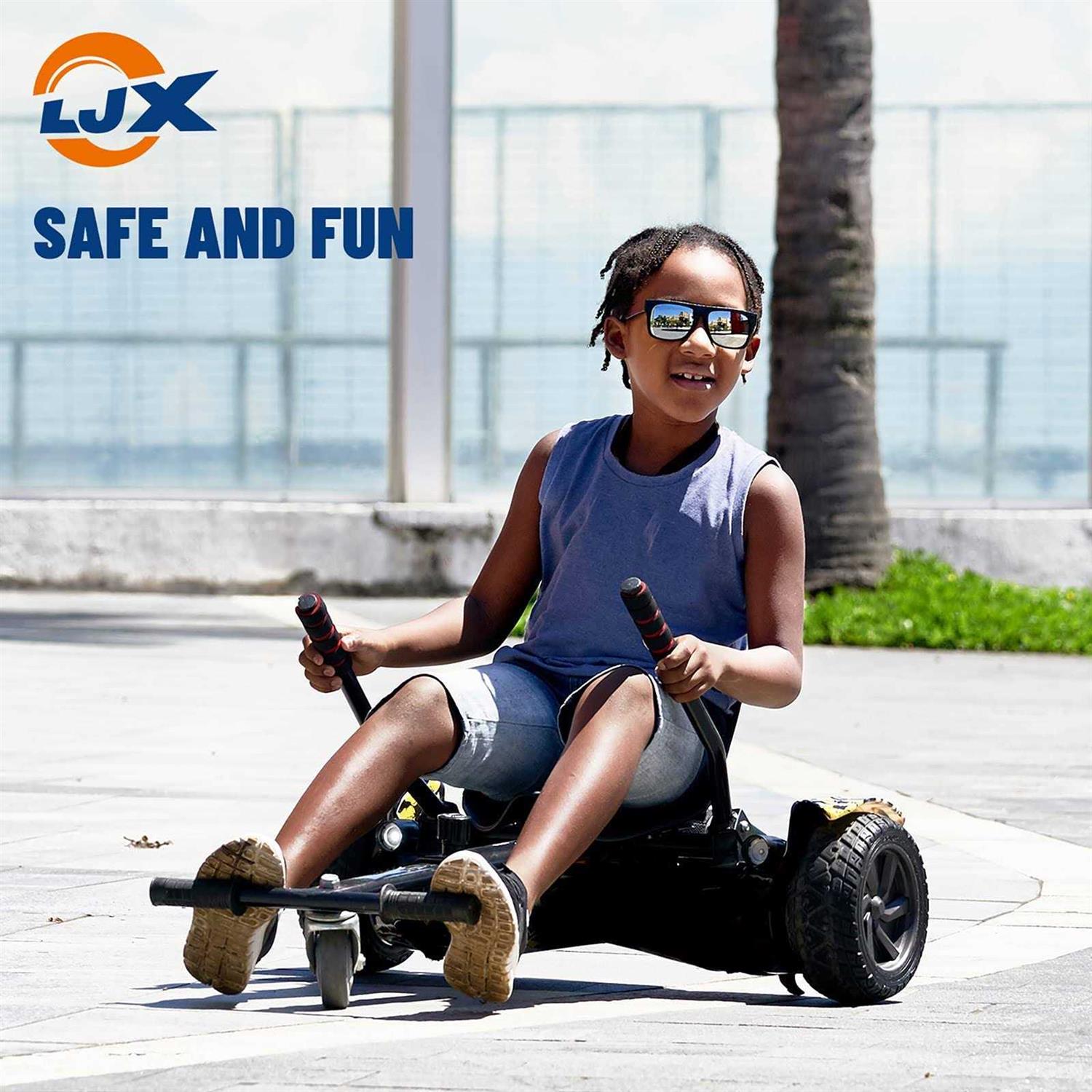 LJX Hoverboard Seat Attachment Go Kart Hoverboard Accessories for 6.5 ...