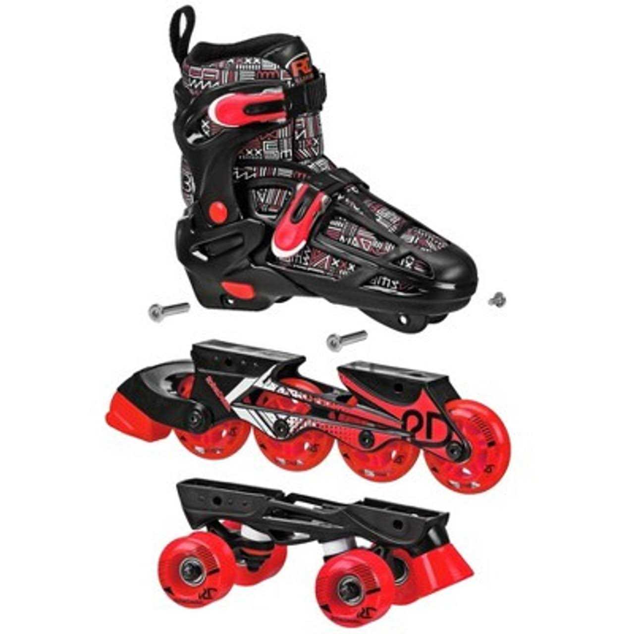 Roller Derby Caspian Boys Adjustable Inline-Quad Combo Skates - Sports ...