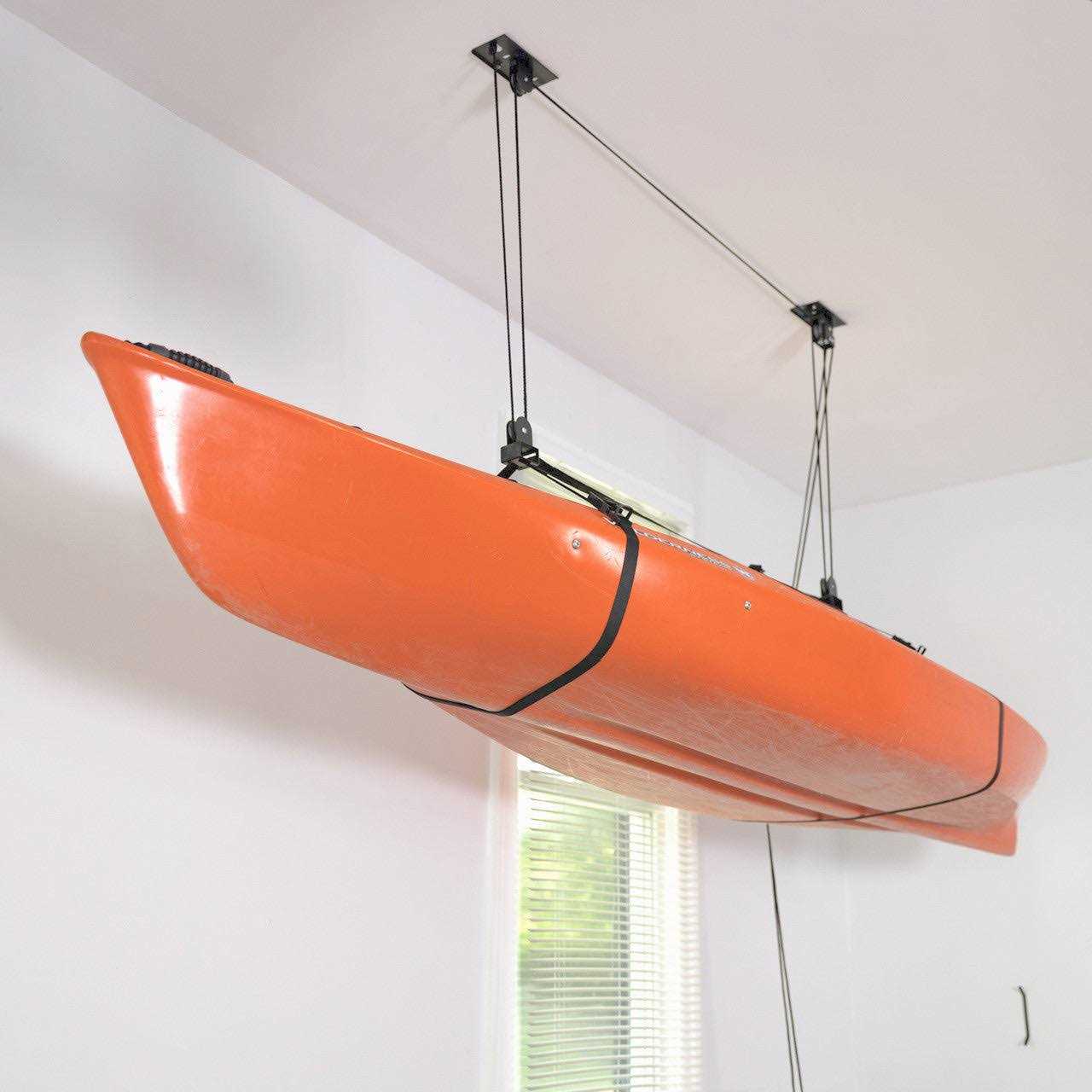 StoreYourBoard Kayak and Canoe Ceiling Pulley System Garage Mount ...