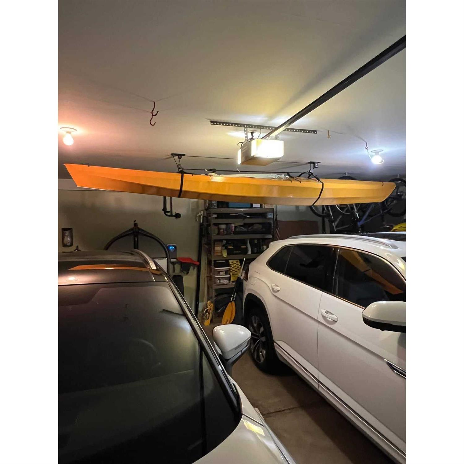 StoreYourBoard Kayak and Canoe Ceiling Pulley System Garage Mount ...