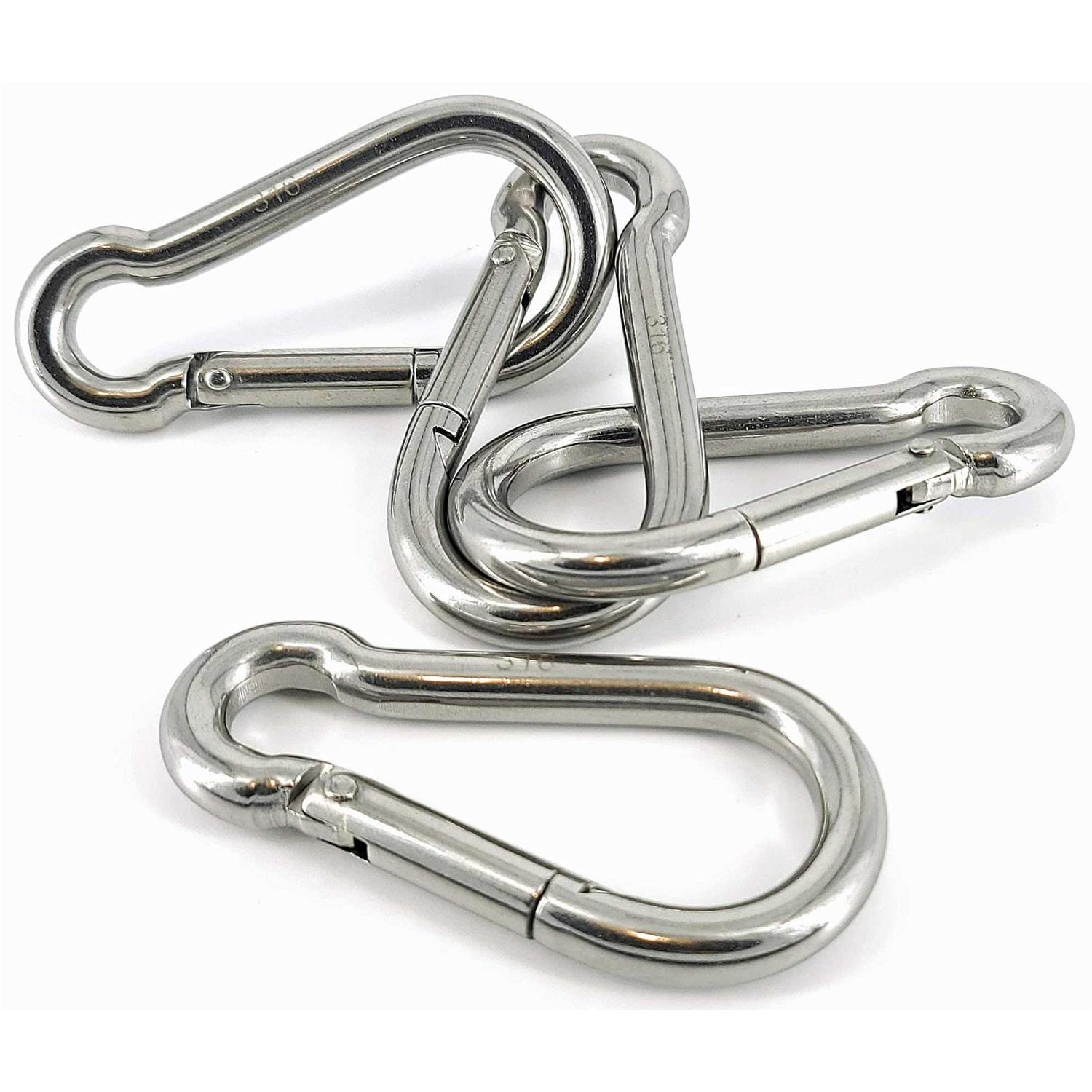 Marine Grade 316 Marked Stainless Steel Carabiner Clips, Heavy Duty ...