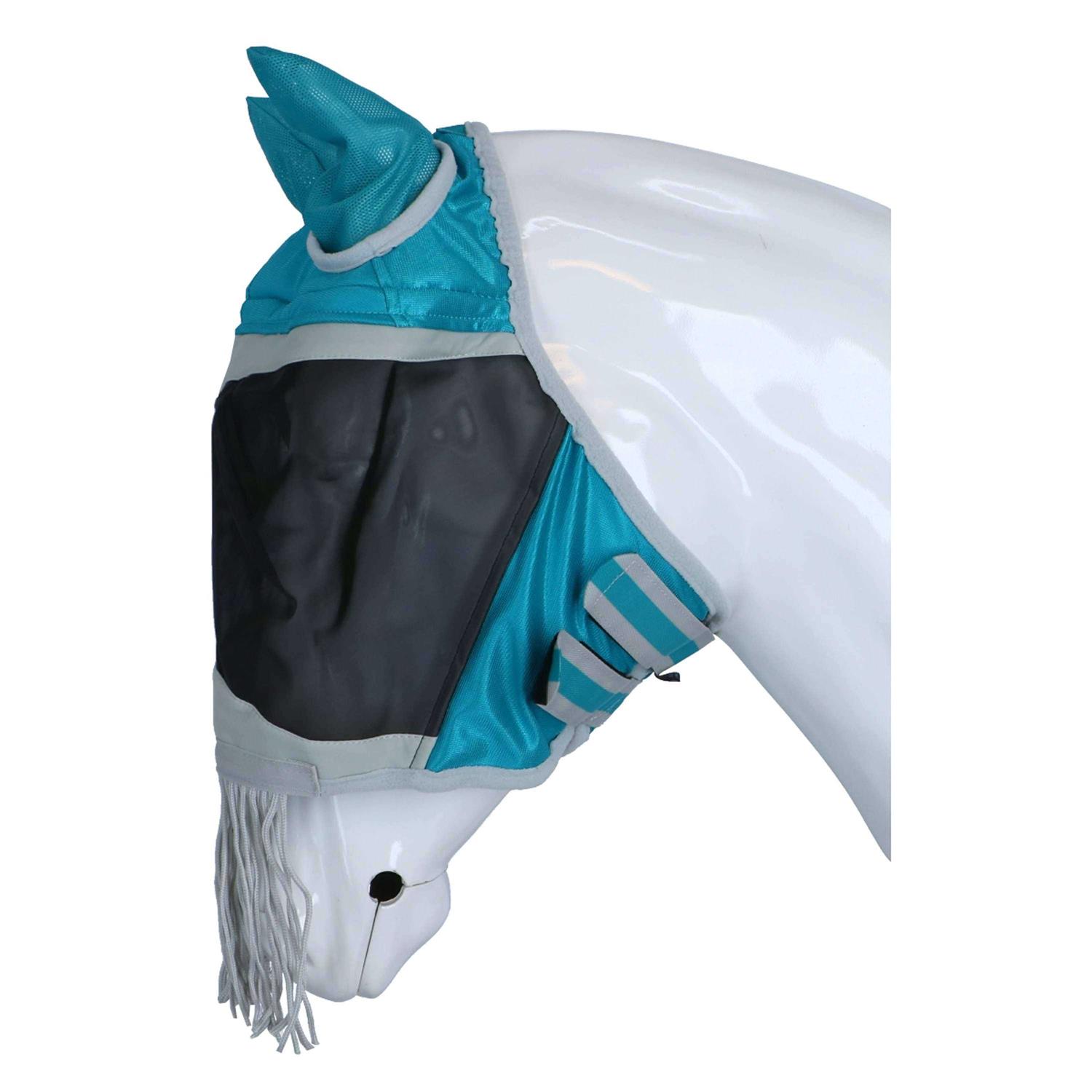 Shires Fine Mesh Fly Mask with Fringe Nose - Sports Supplies Online Store