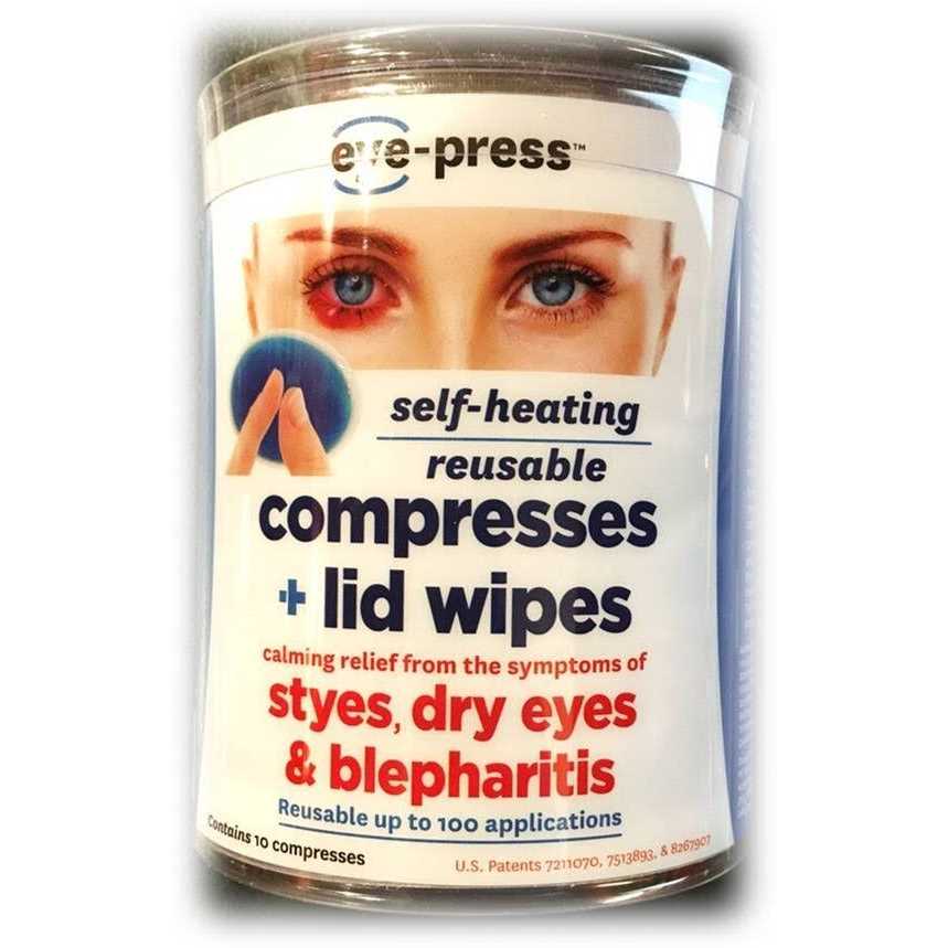 Eye Press Self Heating Eye Compress and Lid Wipes, Stye Treatment, Dry ...