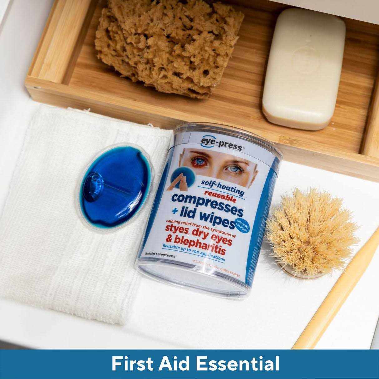 Eye Press Self Heating Eye Compress and Lid Wipes, Stye Treatment, Dry ...