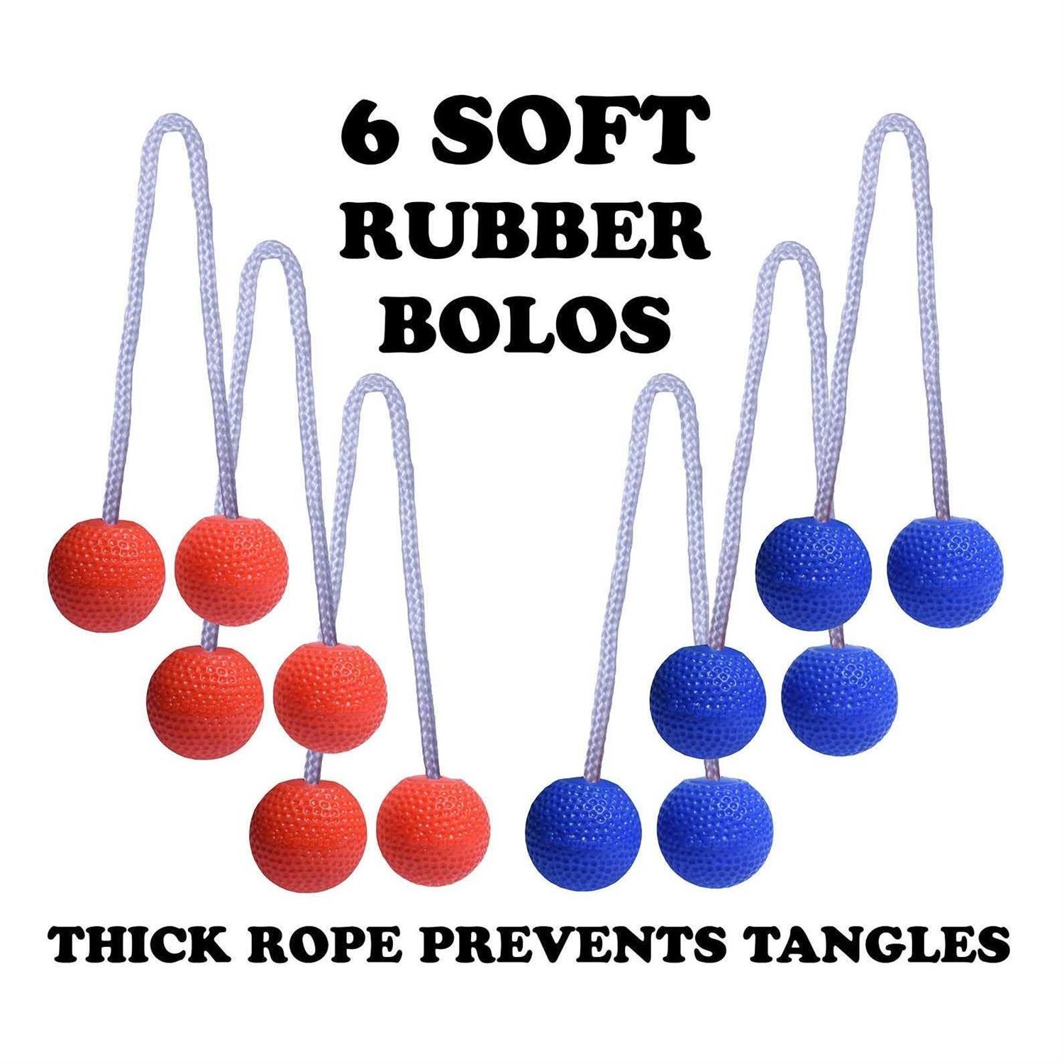 GoSports Ladder Toss Indoor/Outdoor Game Set with 6 Soft Rubber Bolo ...