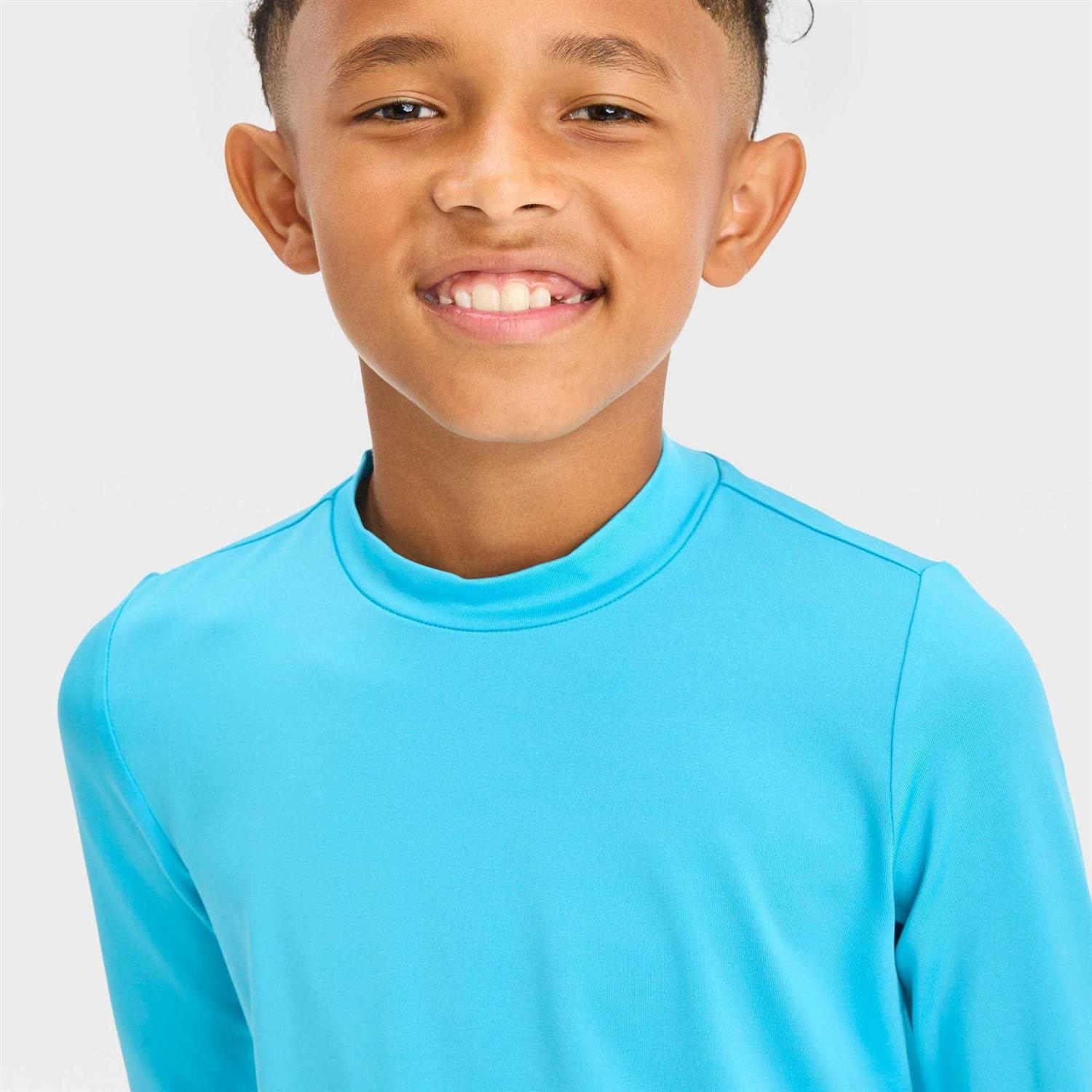 Boys' Cat & Jack Solid Rash Guard Top - Sports Supplies Online Store