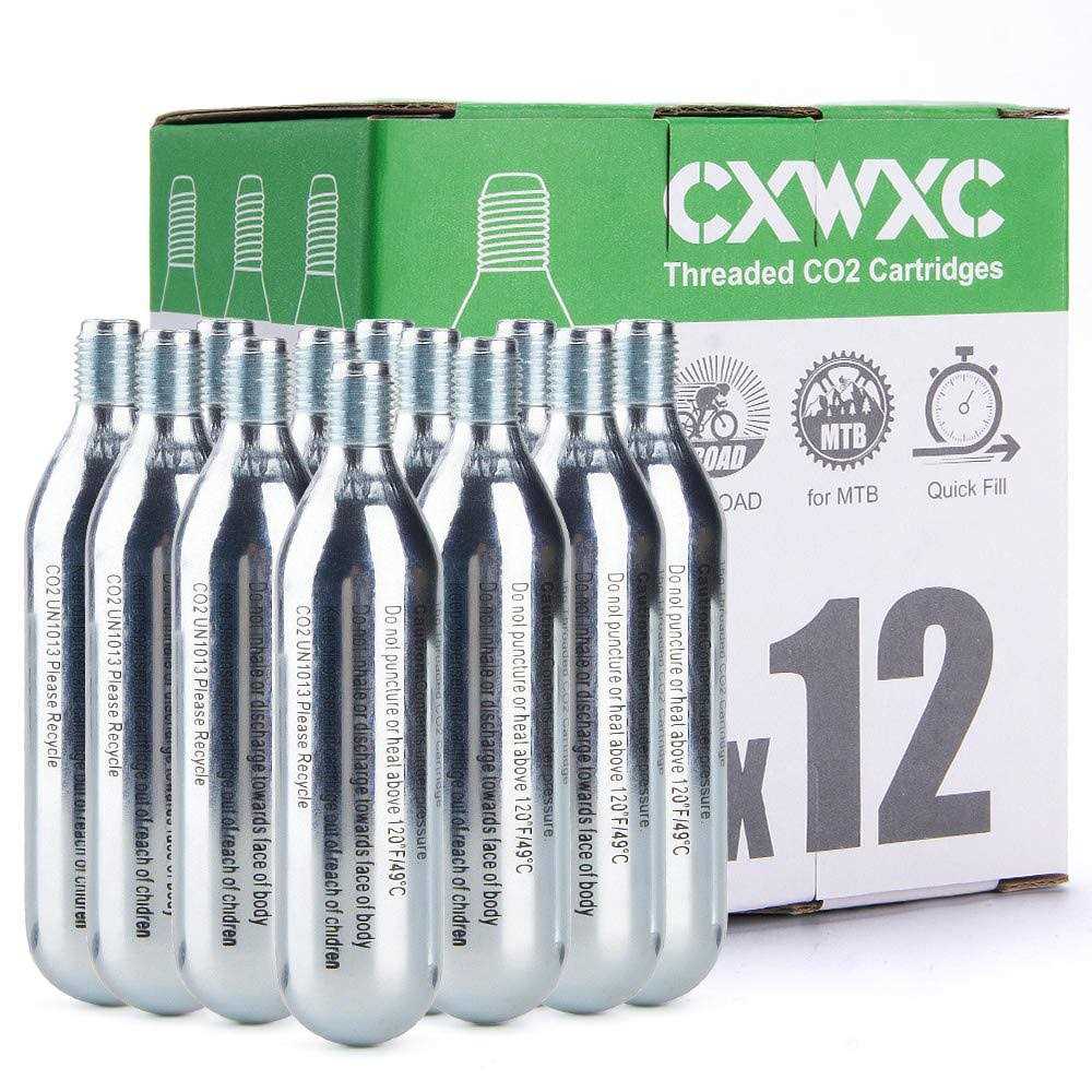 CXWXC 16g/25g Threaded CO2 Cartridges for Bike Tires Cartridge for CO2 ...