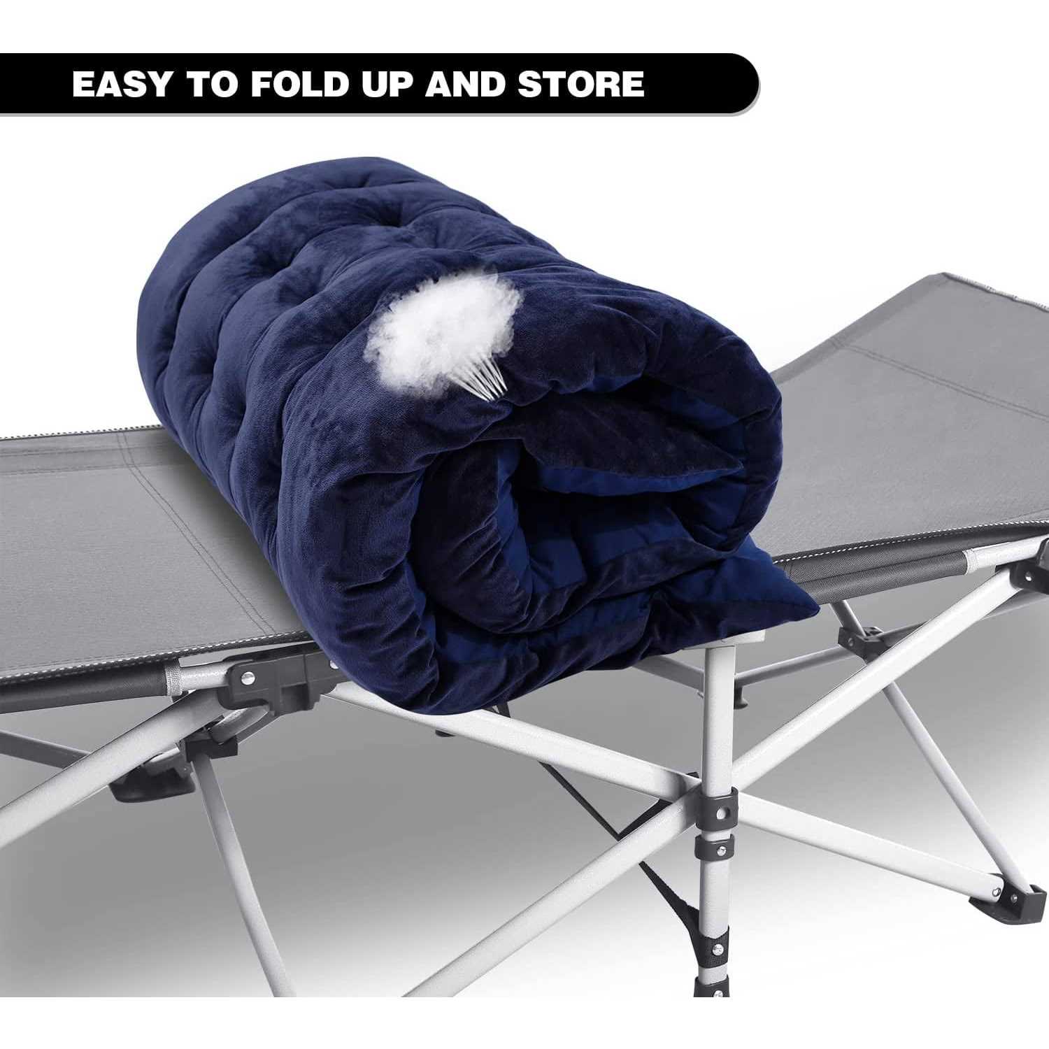 REDCAMP Cot Mattress Pad,Soft Cotton Sleeping Cot Pads for Camping ...