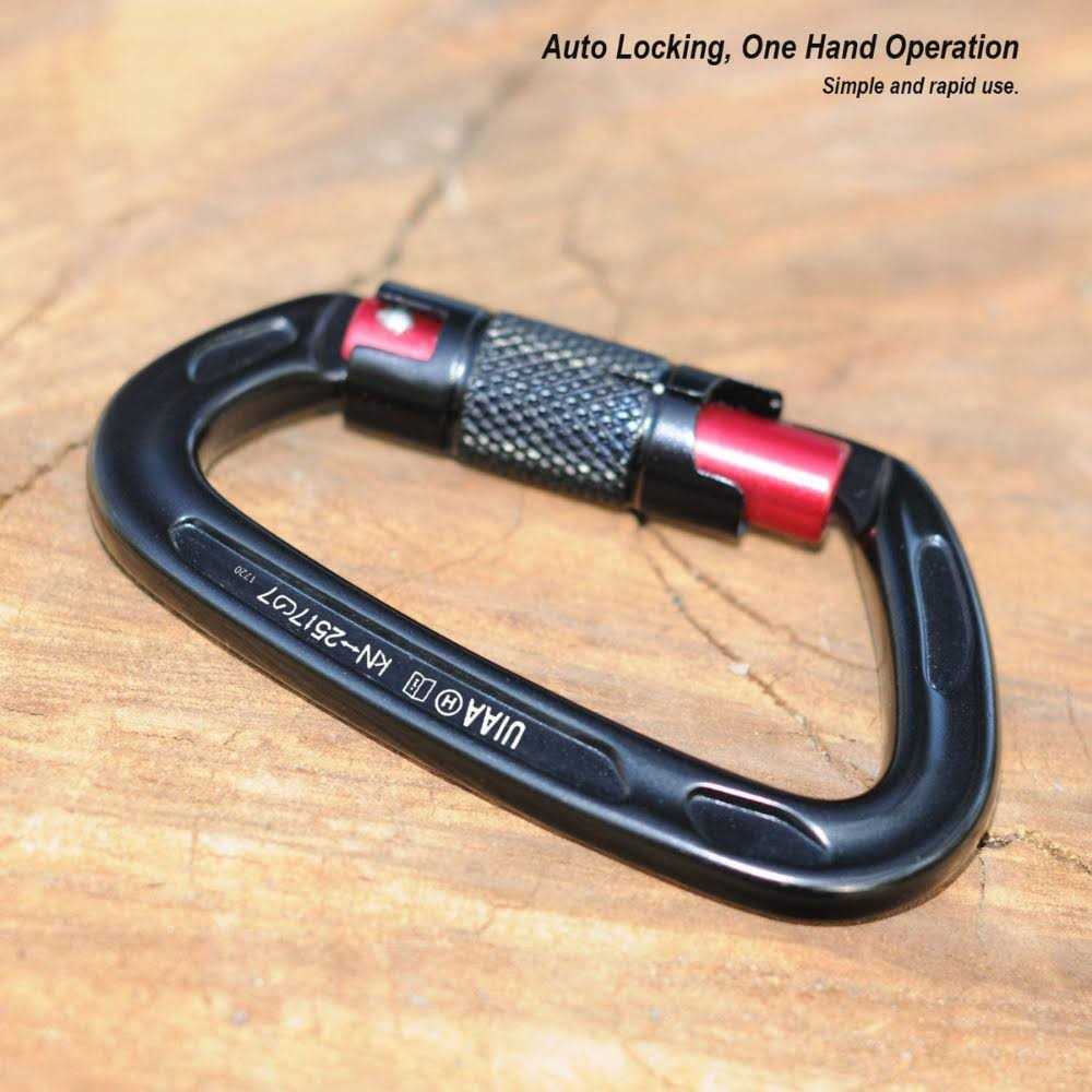 FresKaro UIAA Certified 25KN Auto Locking Climbing Carabiner Clips ...