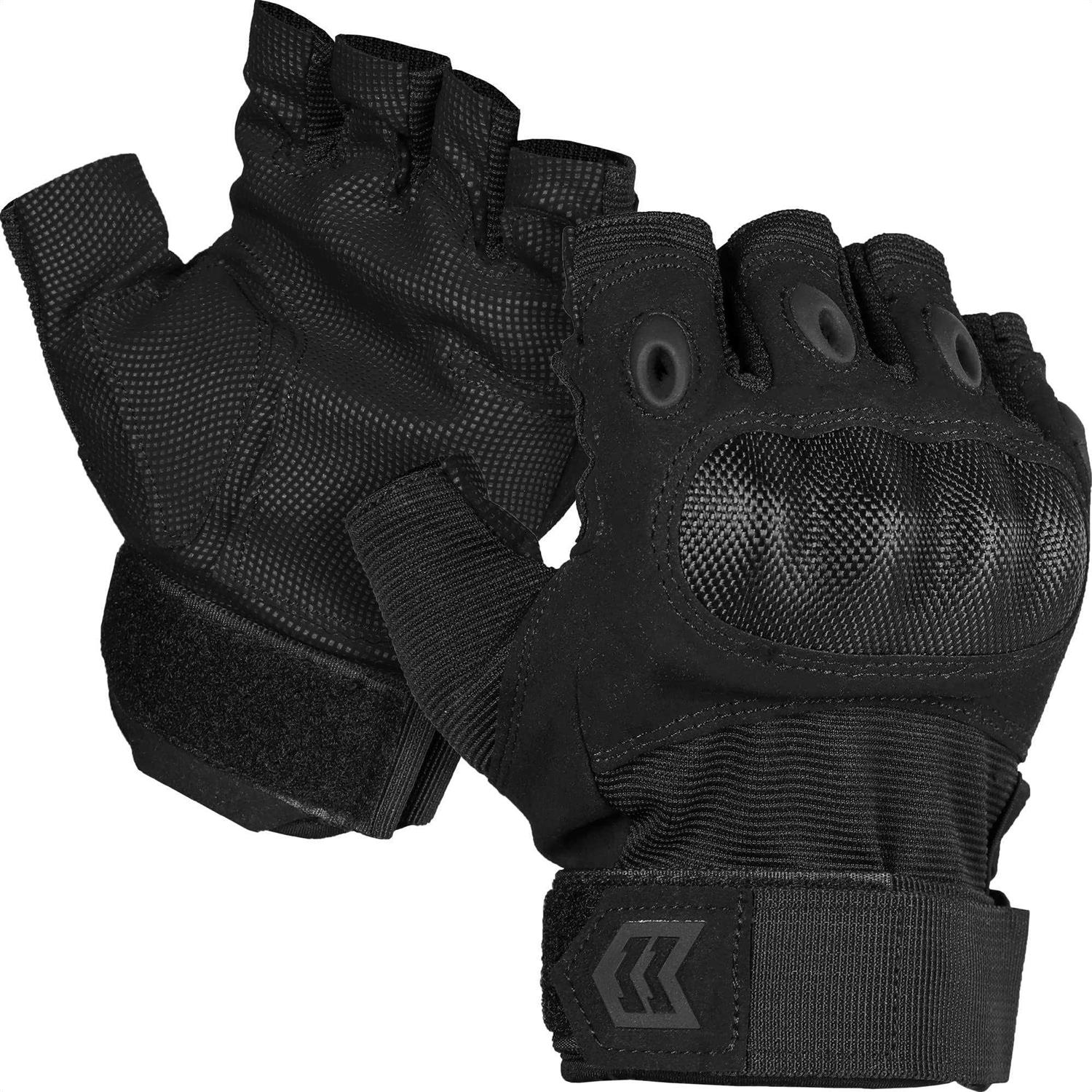 Mission Made Hellfox Fingerless Tactical Gloves for Men - Sports ...