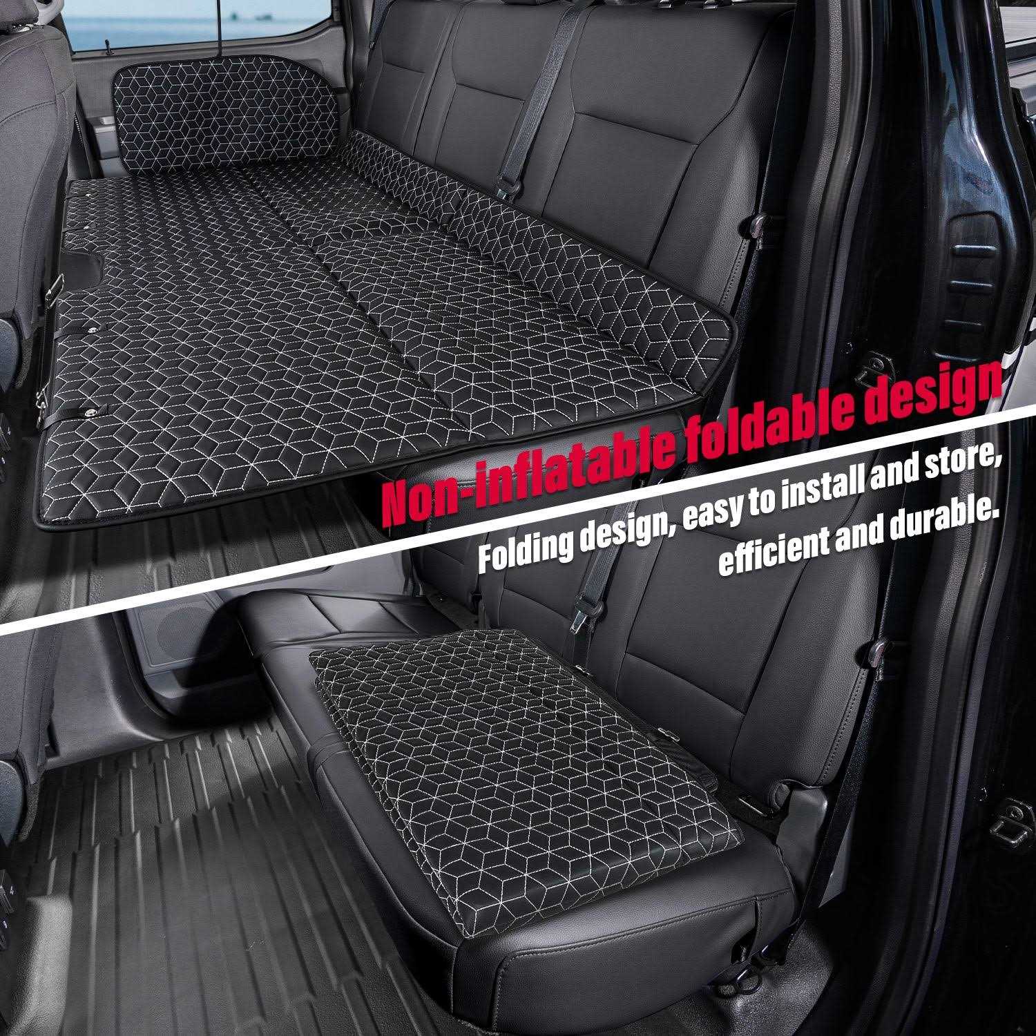 OHMU Non Inflatable Back Seat Extender Truck Bed Mattress for F150 /RAM ...