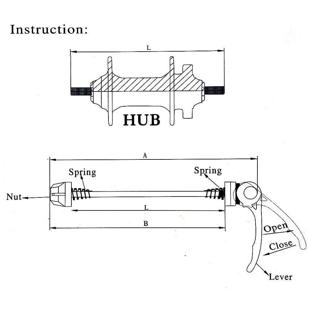 Free-fly MTB Quick Release Bicycle Hub Road Mountain Bike Front & Rear ...