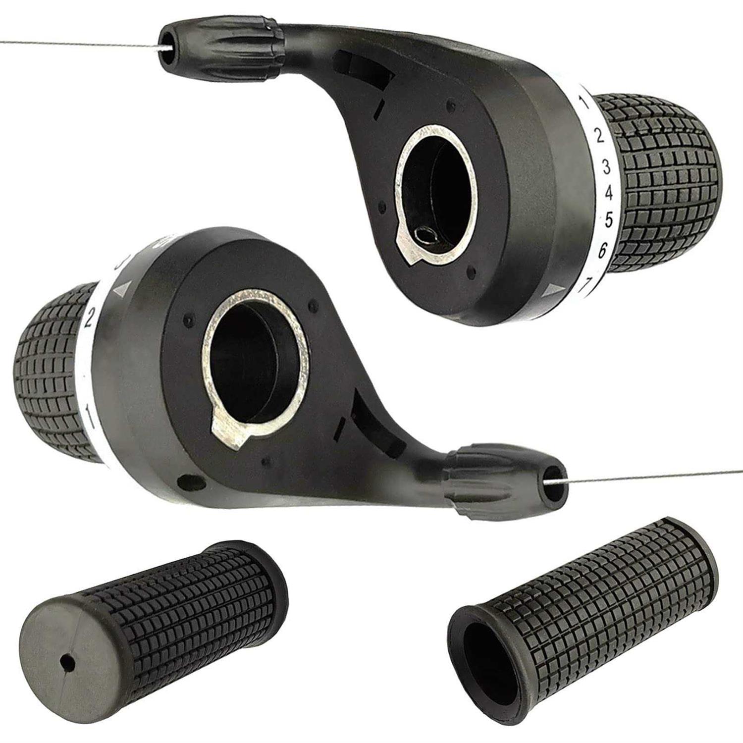 Lomodo 1 Pair Bicycle Twist Grip Gear Shifters 3X7 Speed DIP Compatible ...