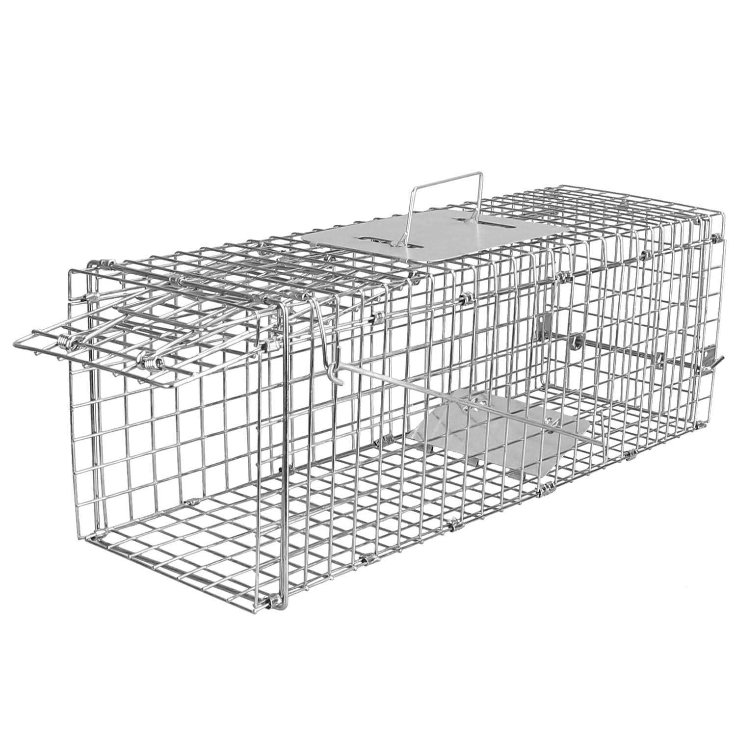 Humane Cat Trap Cage Catch Release Live Animal Rodent Cage Collapsible ...