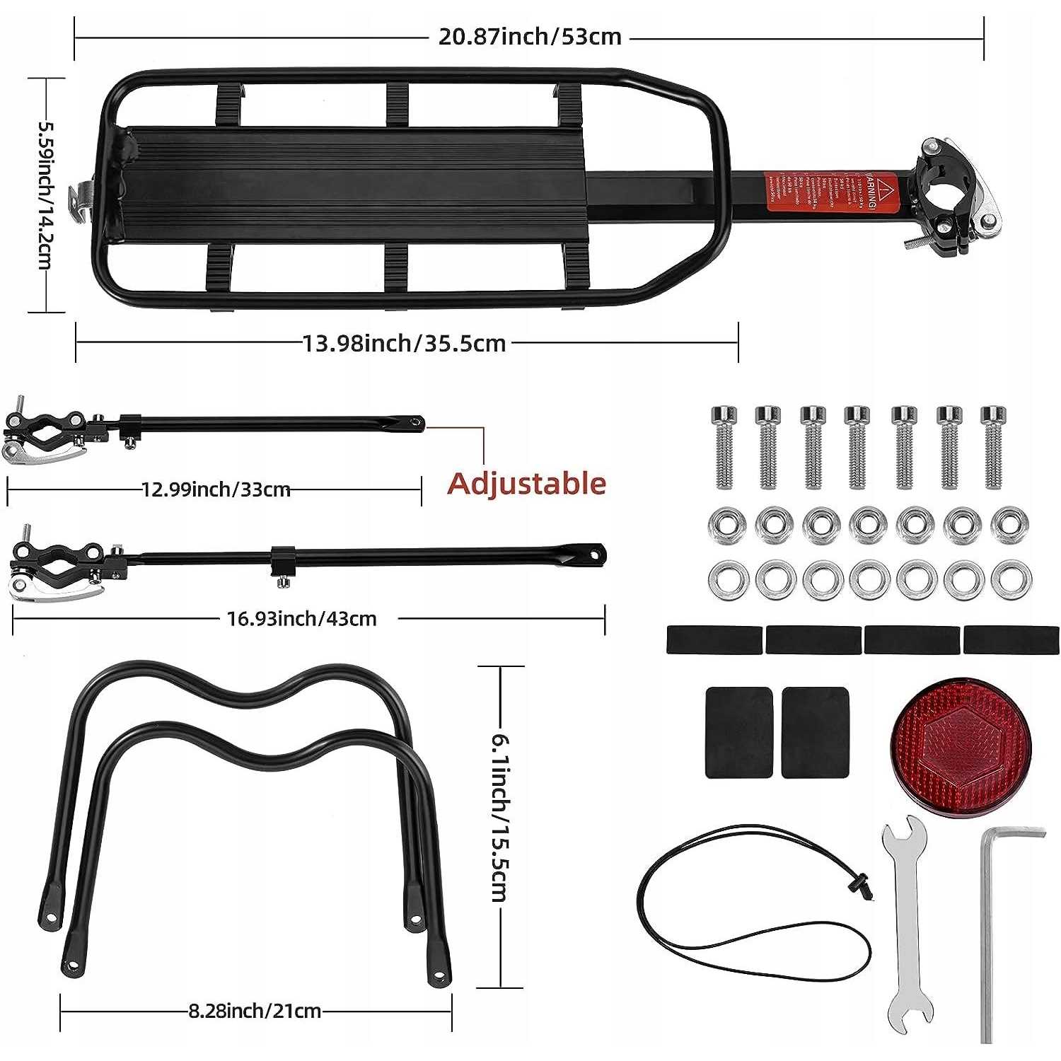 ROCKBROS Bicycle Pannier Rack Mountain Bike Pannier Rack Quick Release ...