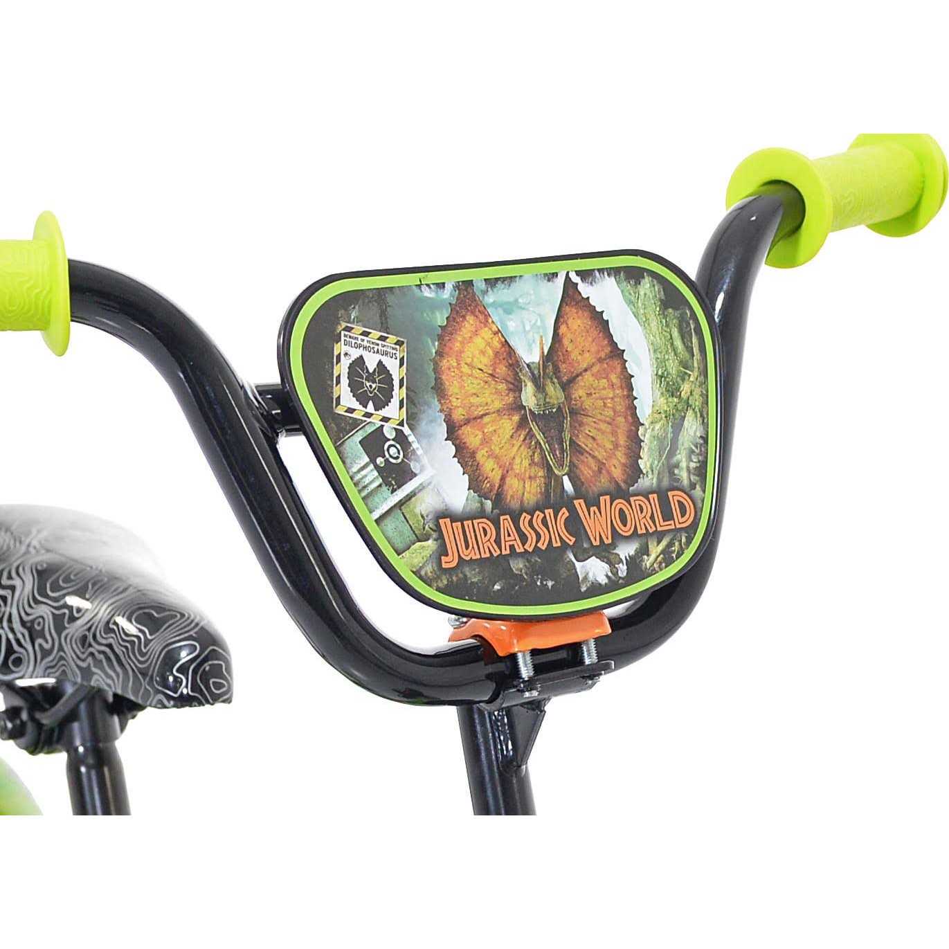 Jurassic World 12-inch Raptor Boy's Bicycle with Training Wheel, Green ...