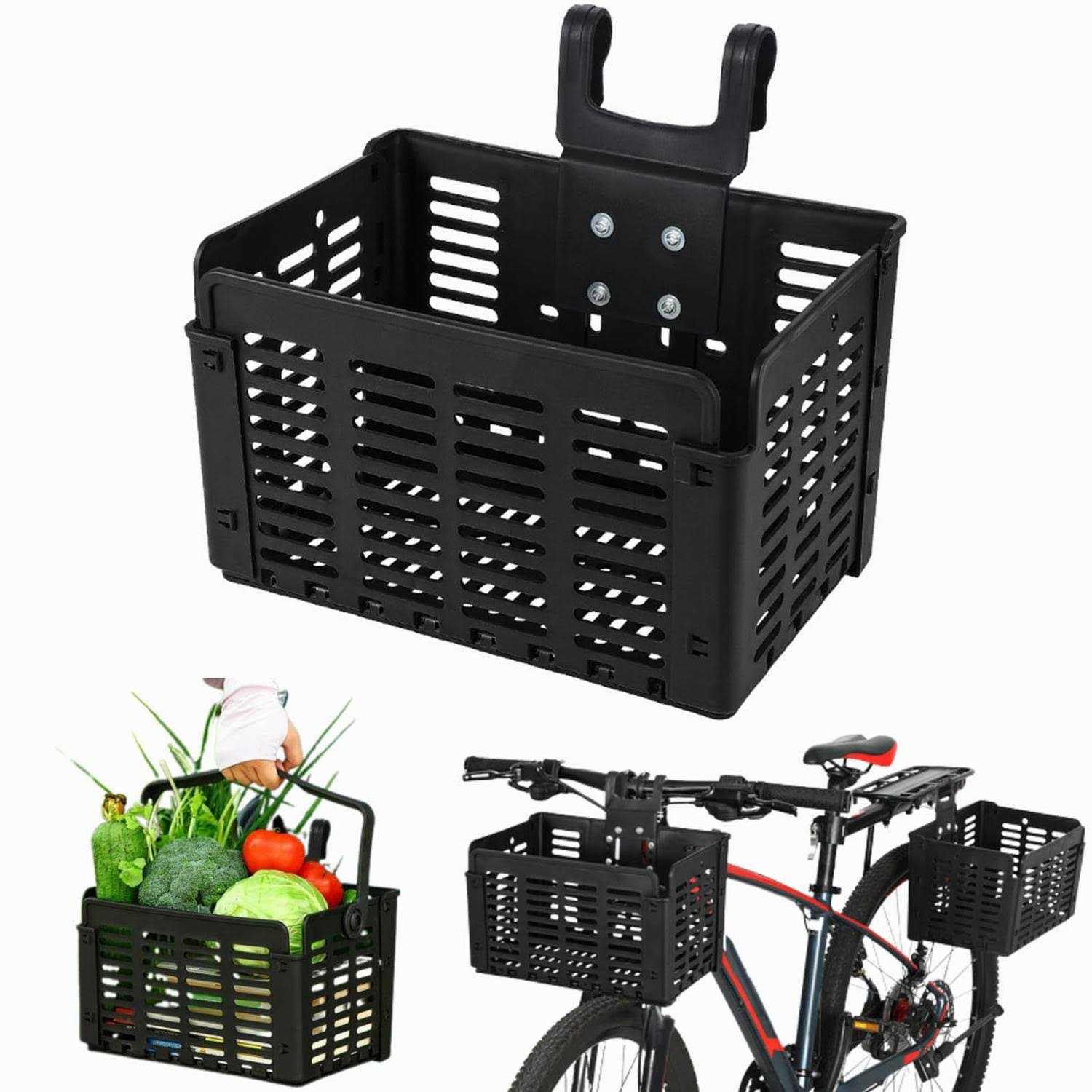 Kakalote Quick Release Bicycle Front Basket,foldable Bicycle Frame ...