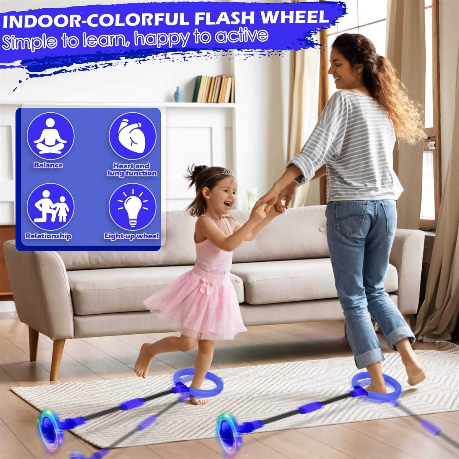 Nizhen Ankle Skip Ball for Kids Foldable Skip it with Colorful Flash ...