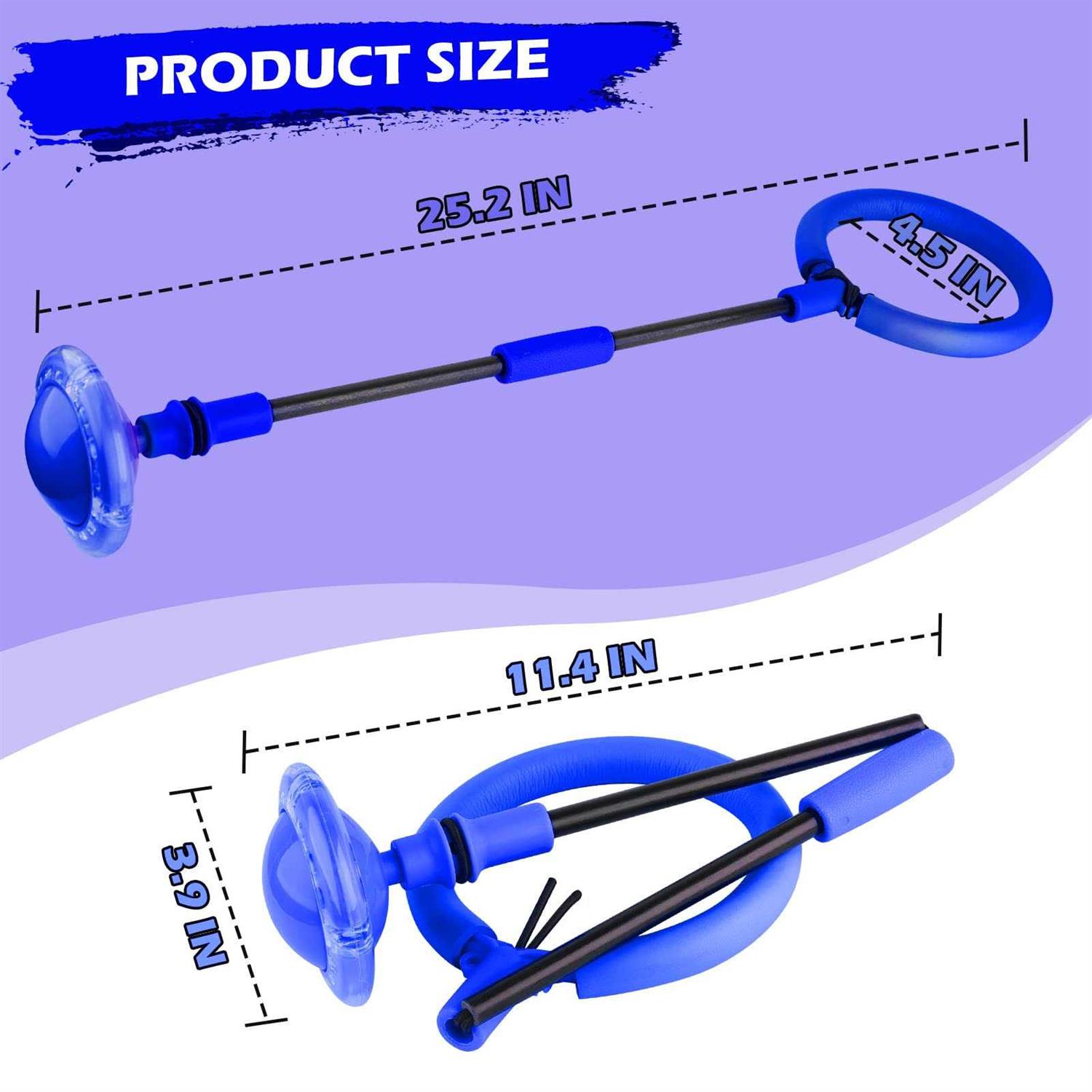 Nizhen Ankle Skip Ball for Kids Foldable Skip it with Colorful Flash ...