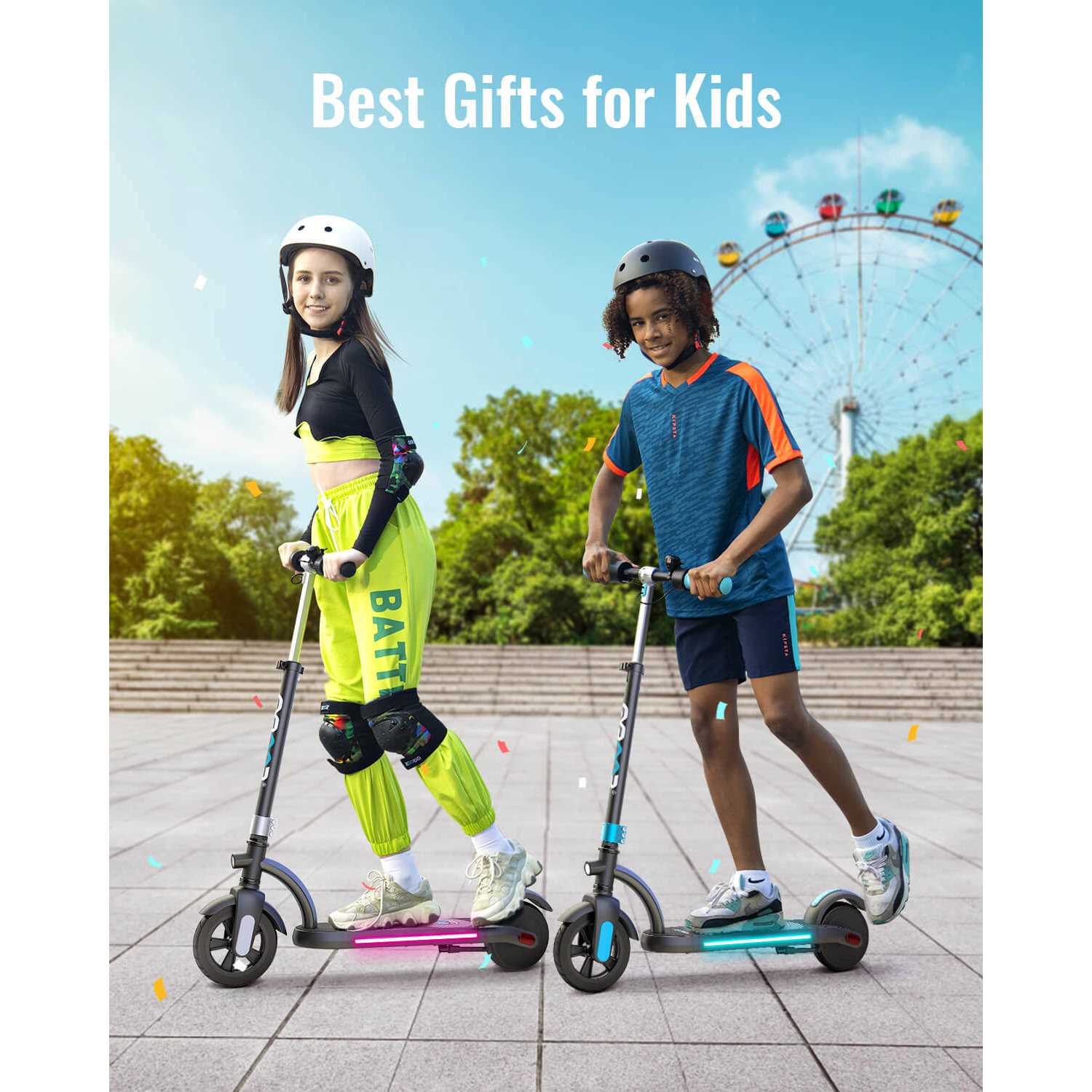 Gyroor Kids Electric Scooter, with 180W Motor & LED Visible Display ...