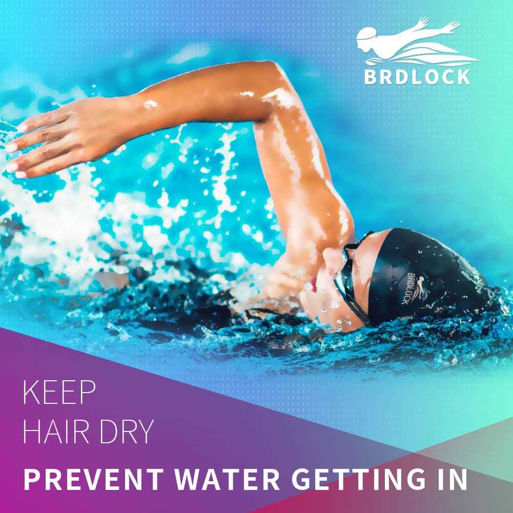 Brdlock Extra Large Swim Cap for Braids and Dreadlocks Swimming Cap for ...