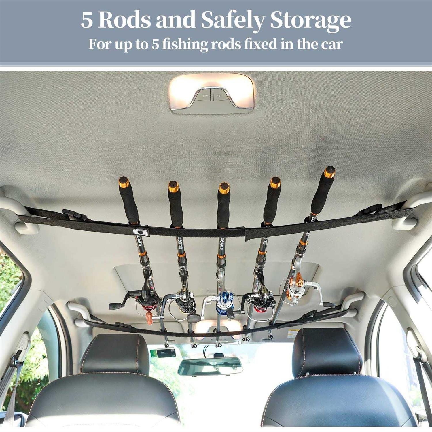 Raynesys Vehicle Fishing Rod Holder Car Fishing Pole Roof Rack Inside ...