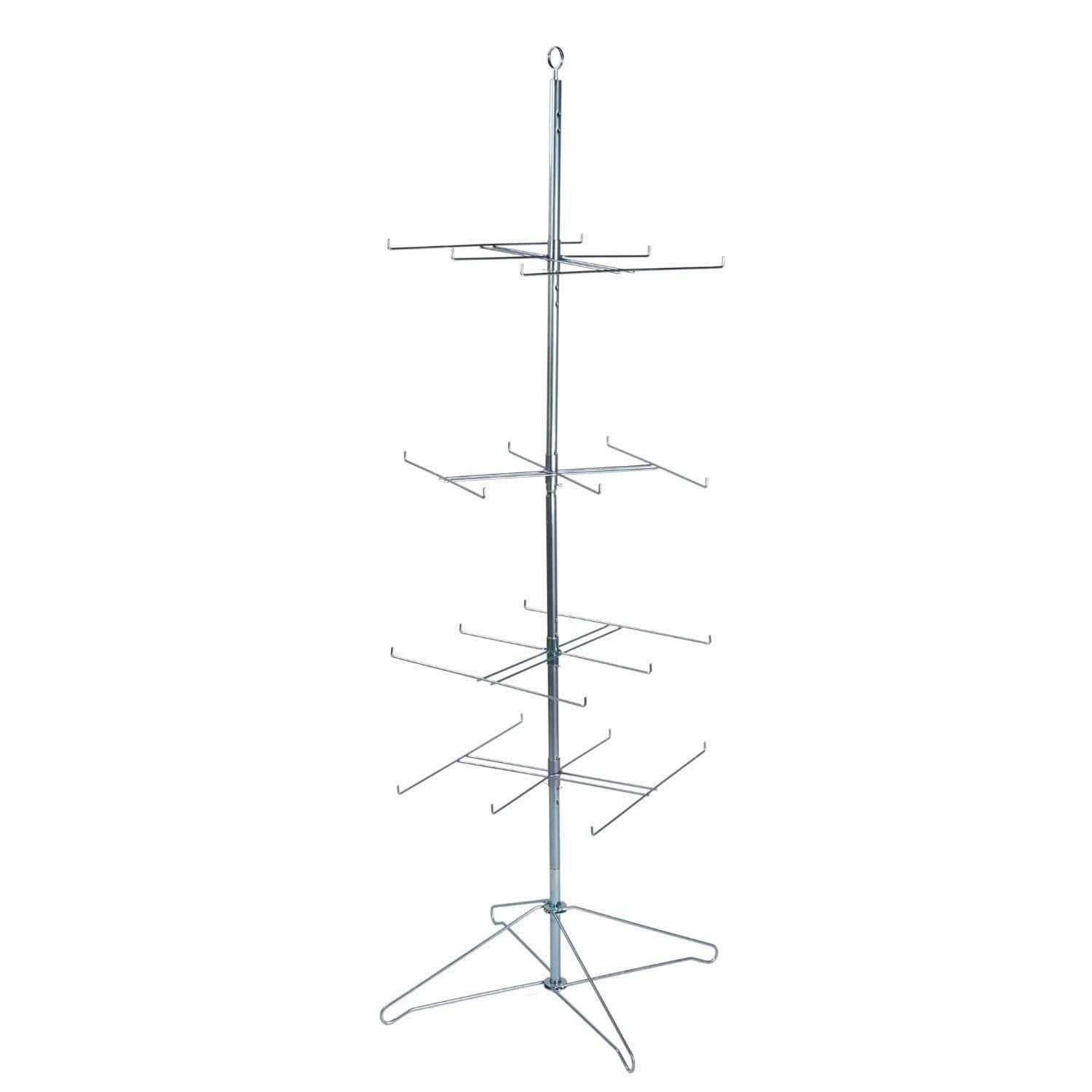 Sswbasics 4-Tier Chrome Wire Spinner Rack - Sports Supplies Online Store