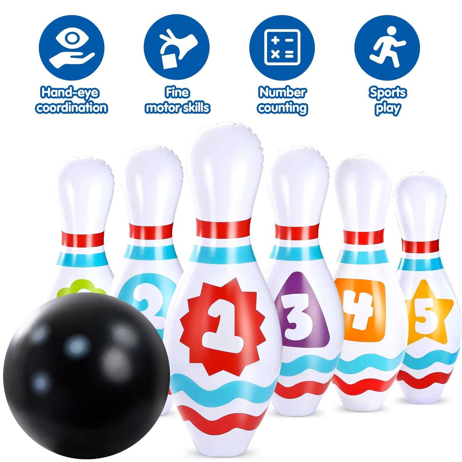 Joyin Giant Inflatable Bowling Set for Kids and Adults - Sports ...