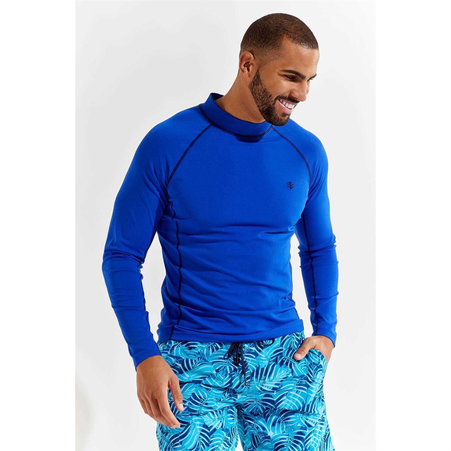 Coolibar Men's Tulum Long Sleeve Surf Rash Guard UPF 50+ - Sports ...