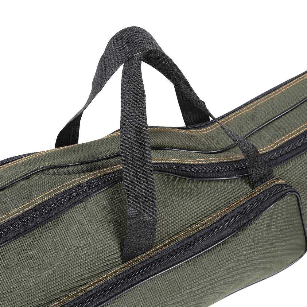 Docooler Portable Folding Fishing Rod Carrier Canvas Fishing Pole Tools Storage Bag Case Fishing ...
