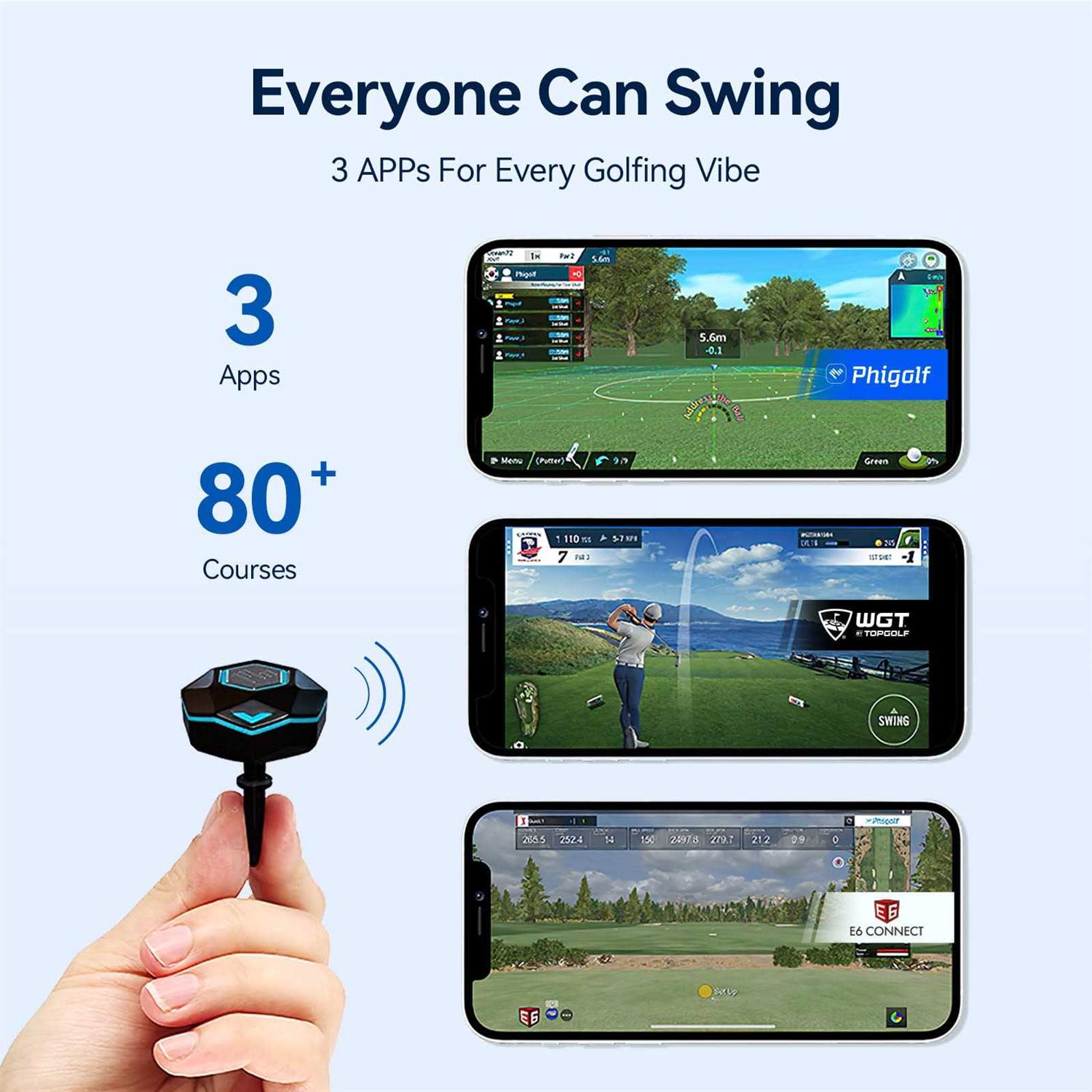 Phigolf Phigolf2 Golf Simulator with Swing Stick for Indoor & Outdoor ...
