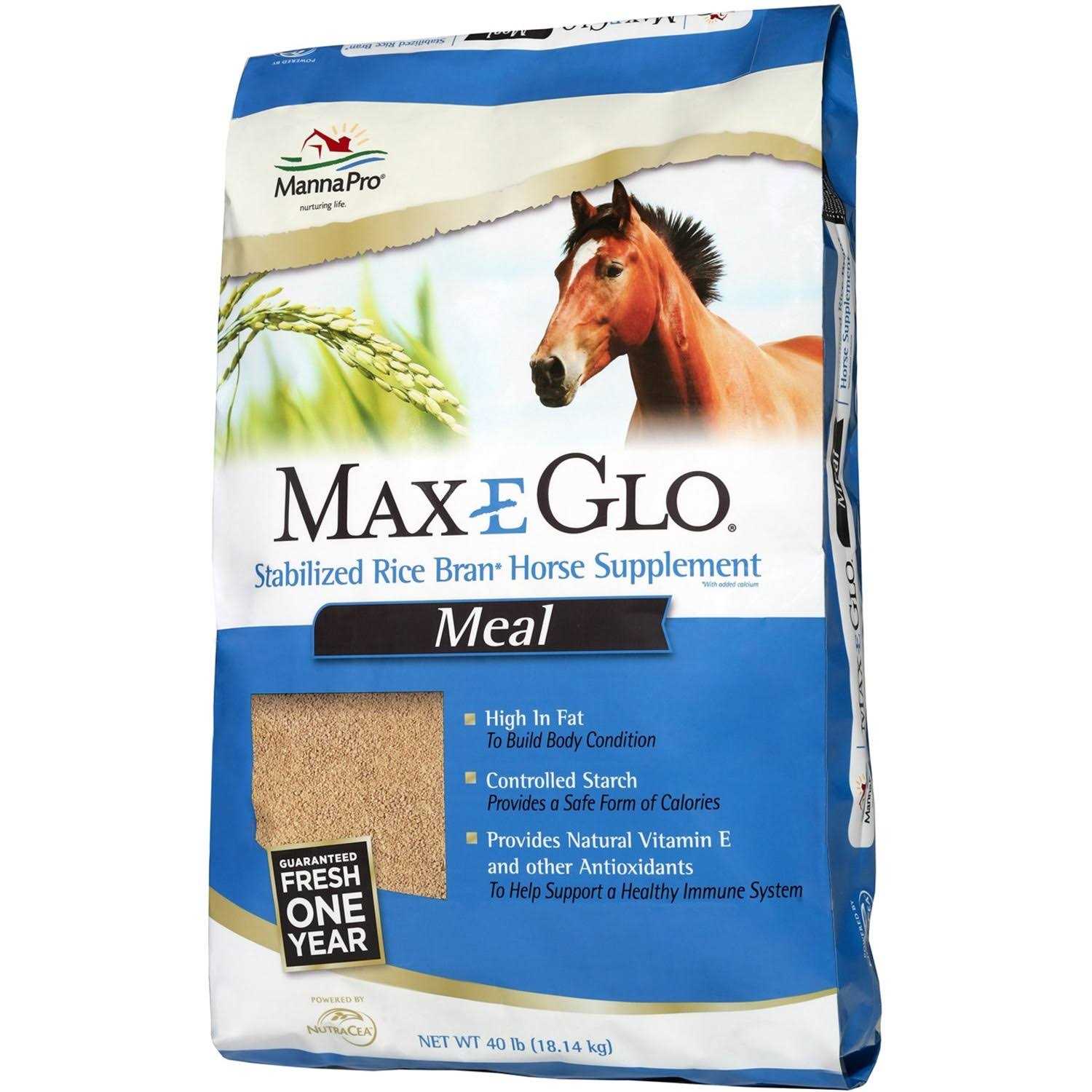 Manna Pro Max-E-Glo Rice Bran Horse Supplements - Sports Supplies ...