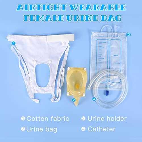 HEALLILY Female Urine Bag Urinal Collector Anti Allergic Medical Liquid ...