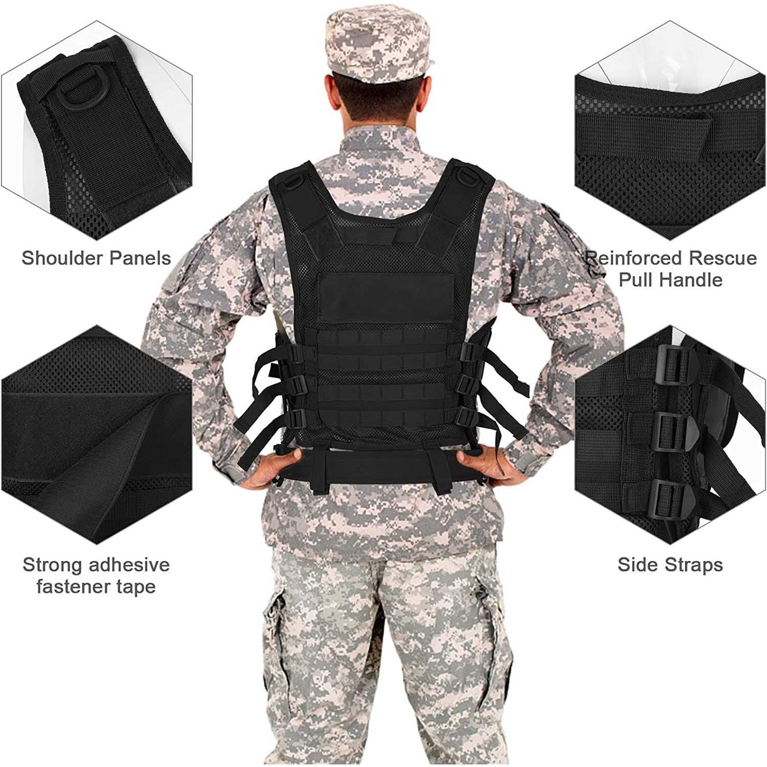 Lixada Sports Vest Equipment Security Vest Training Ves Adjustable ...