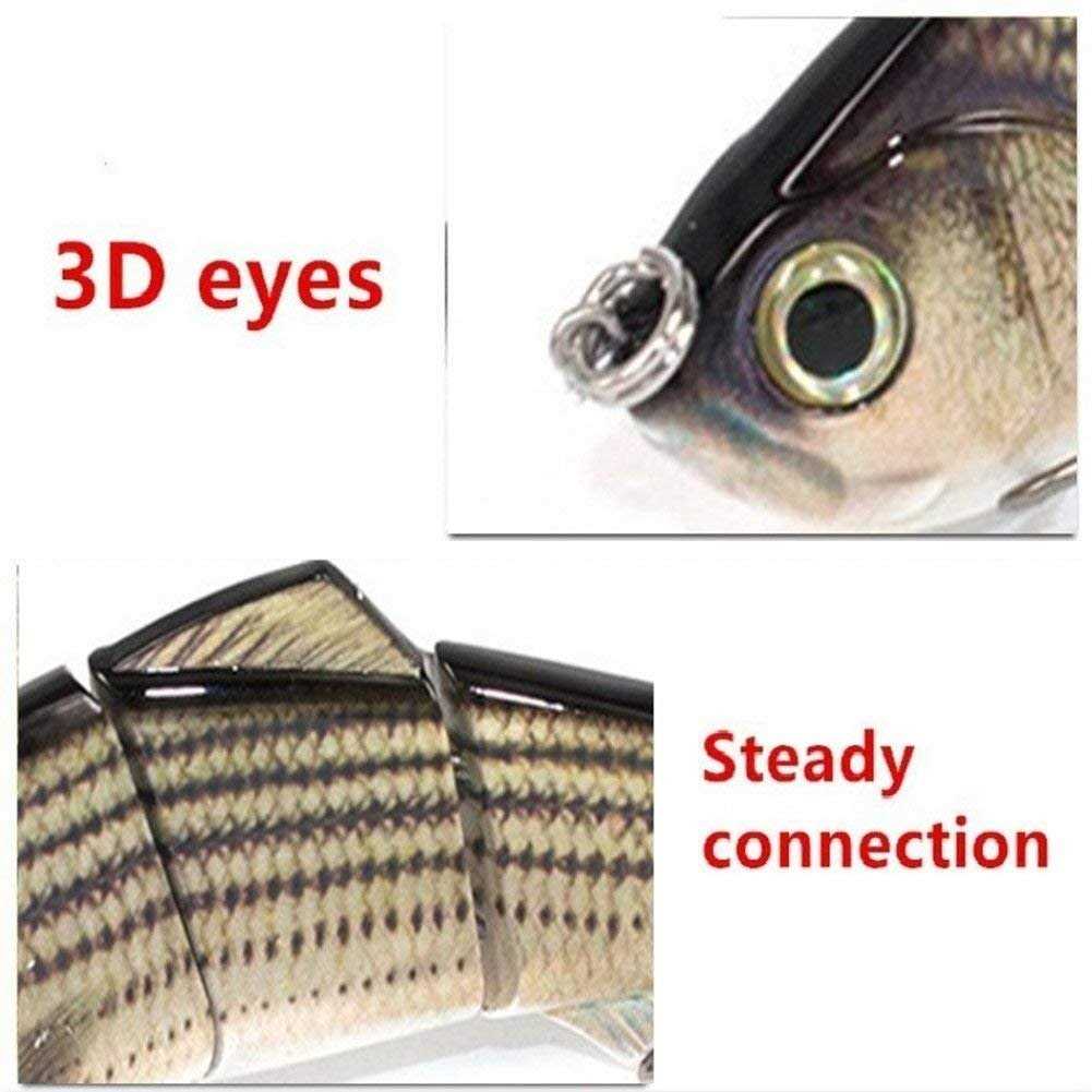Sfeexun Lifelike 4 Segment Big Giant Sinking Fishing Bass Lures ...