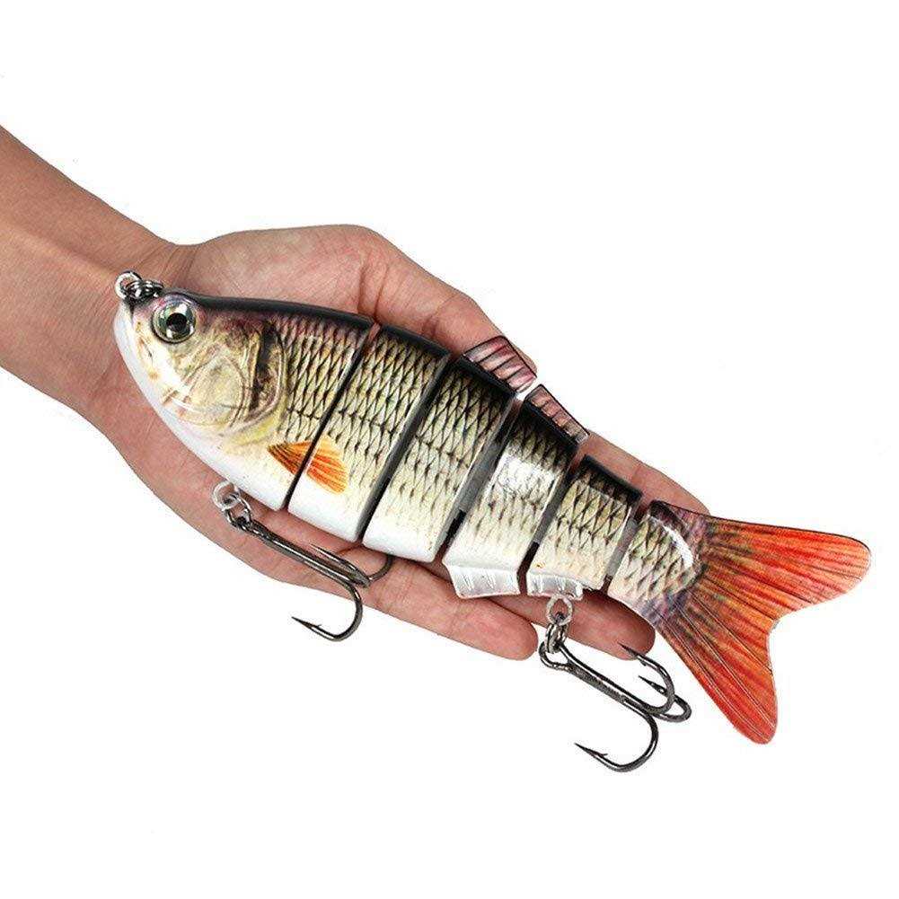 Sfeexun Lifelike 4 Segment Big Giant Sinking Fishing Bass Lures ...