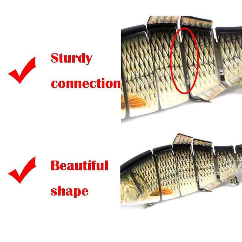 Sfeexun Lifelike 4 Segment Big Giant Sinking Fishing Bass Lures ...