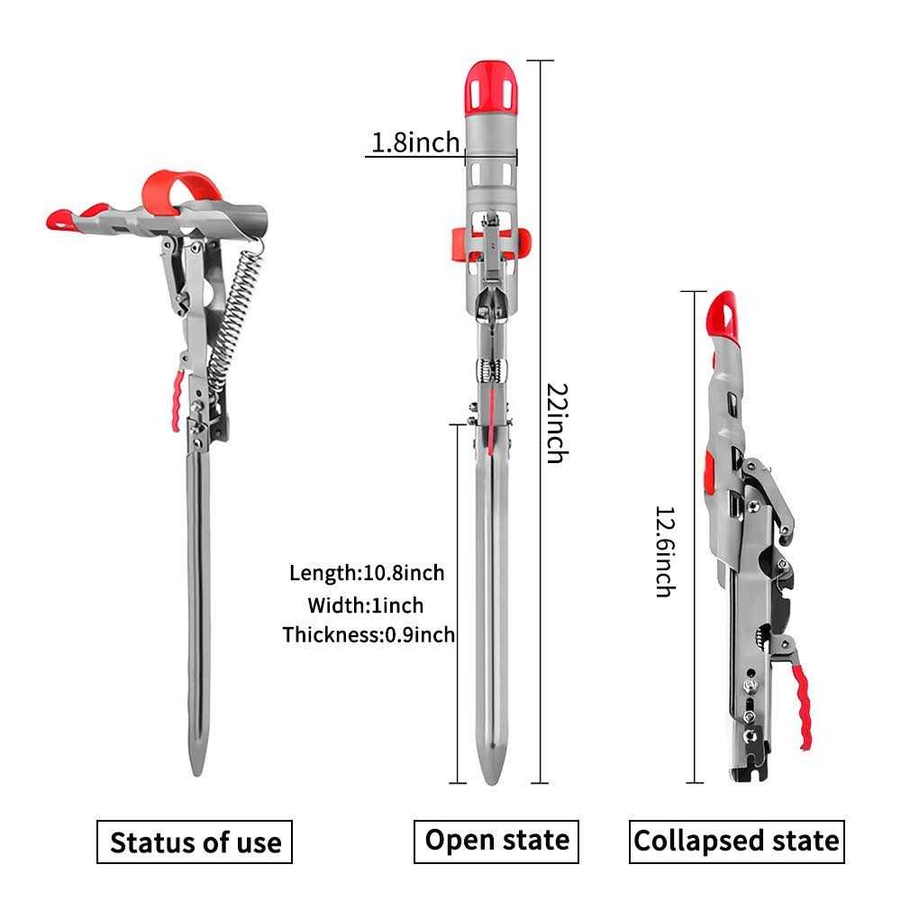 LBW Automatic Spring Fishing Rod Holder for Ground Bank Fishing Pole ...