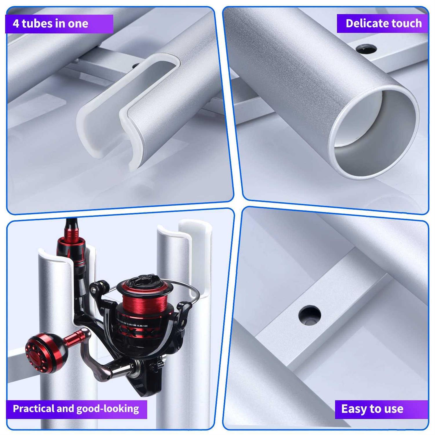 Marinebaby Fishing Rod Holder Aluminum Link Tube Aluminum Rod Rack ...