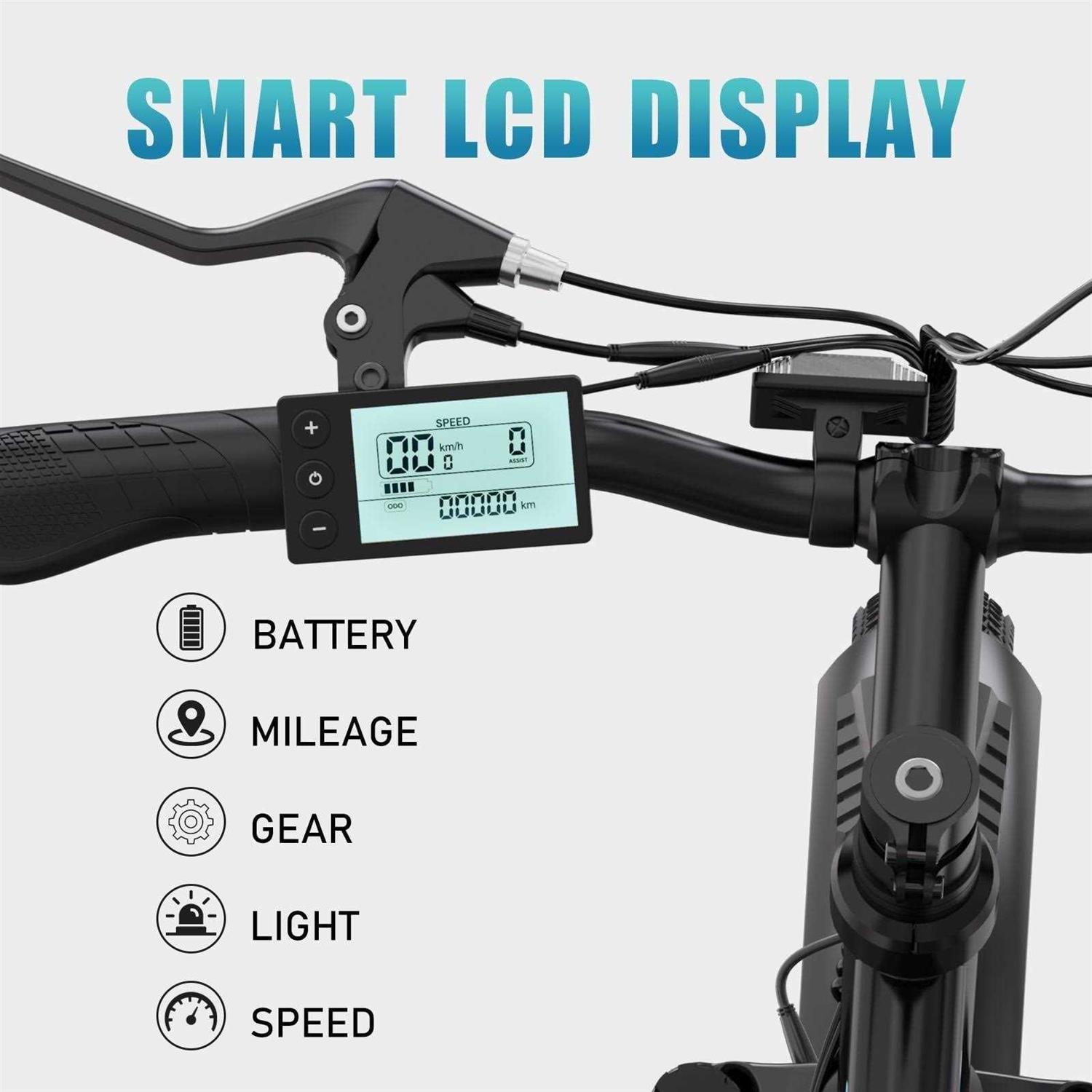 COLORWAY 500W 26X3.0 Electric Bike for Adults 36V/15Ah E Bike - Sports ...