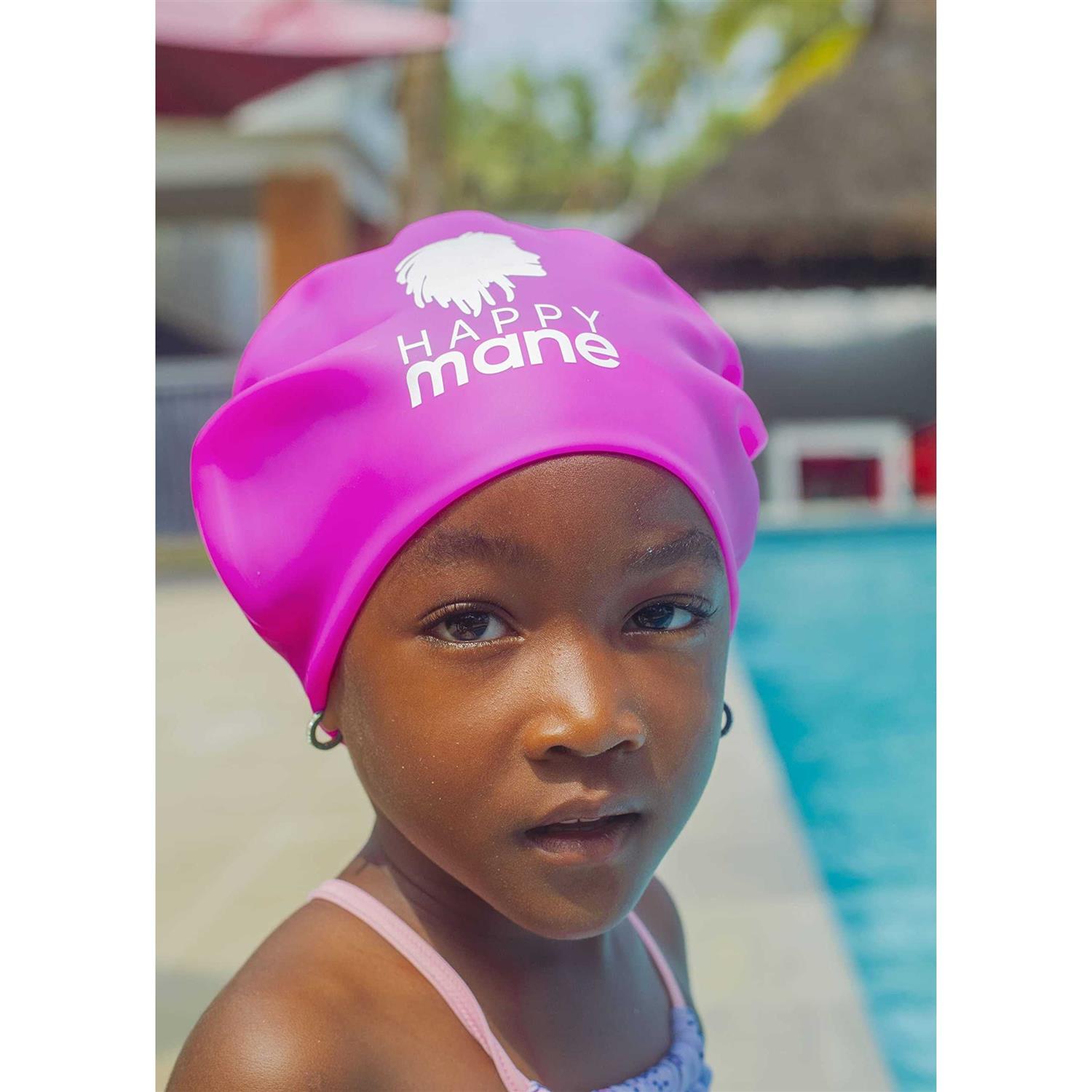 Happy Mane Silicone Swim Cap For Braids and Dreadlocks Hair and Long ...